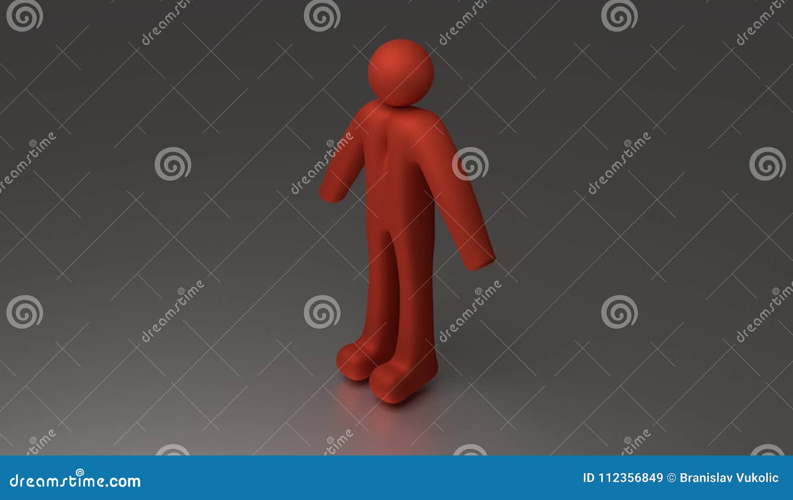 A Sign for People, Icon,3D Illustration Stock Illustration ...