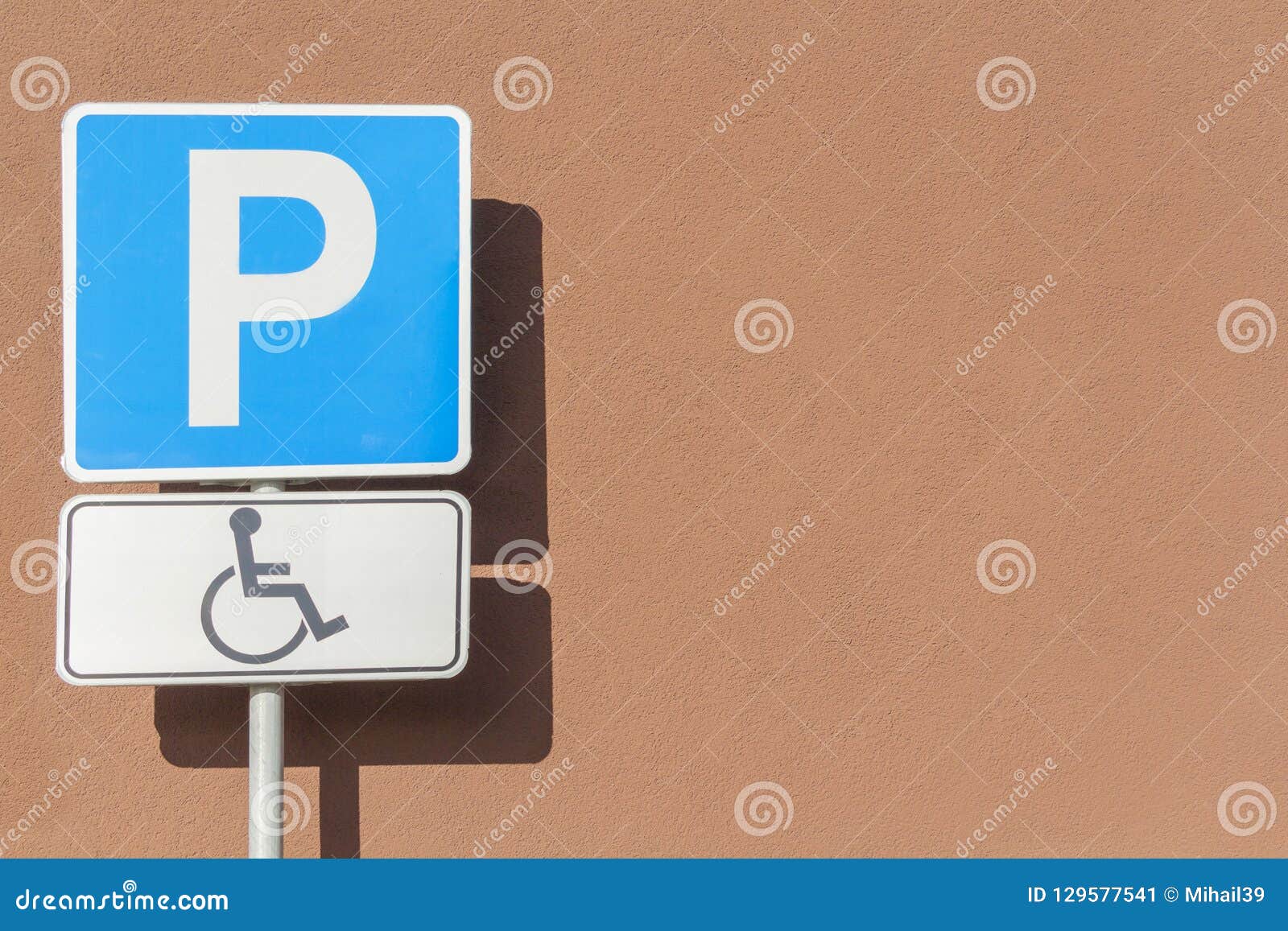 Sign of People with a Mobility Impairment on Parking Place. Stock Image ...