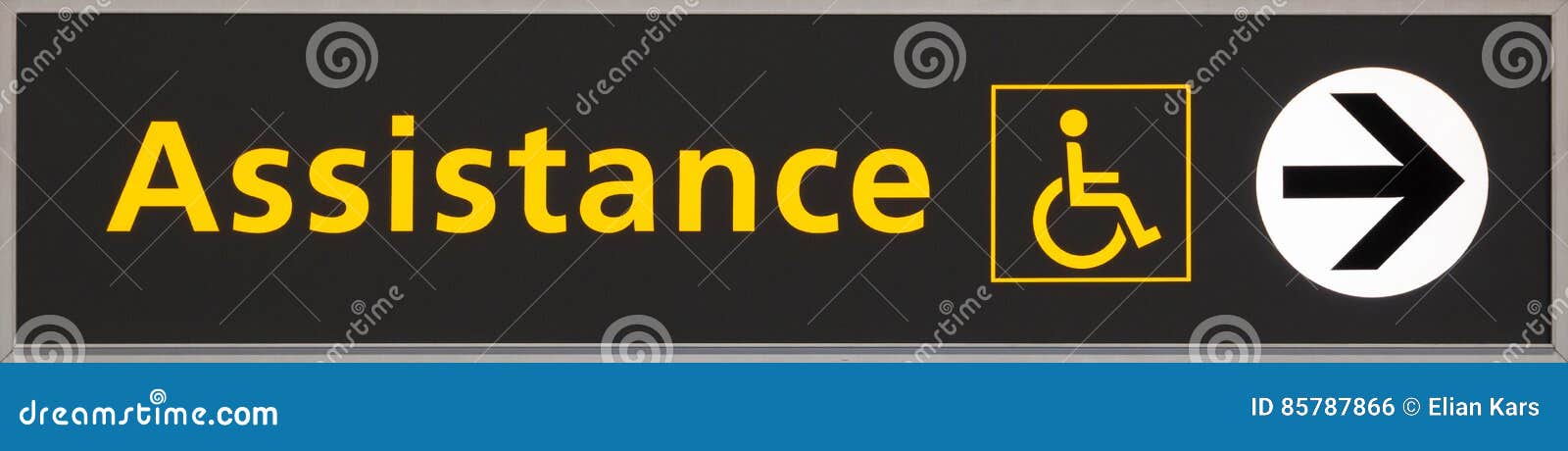 Sign for Persons Requiring Special Assistance Stock Photo - Image of ...