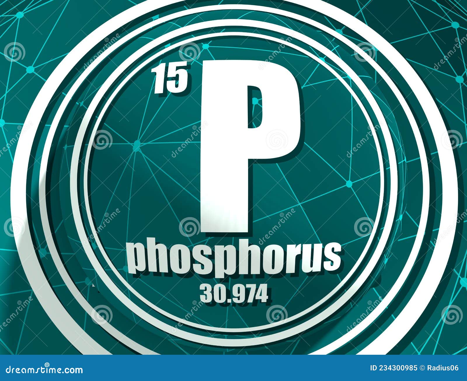 Sign of Phosphorus with Atomic Number and Atomic Weight. Stock ...