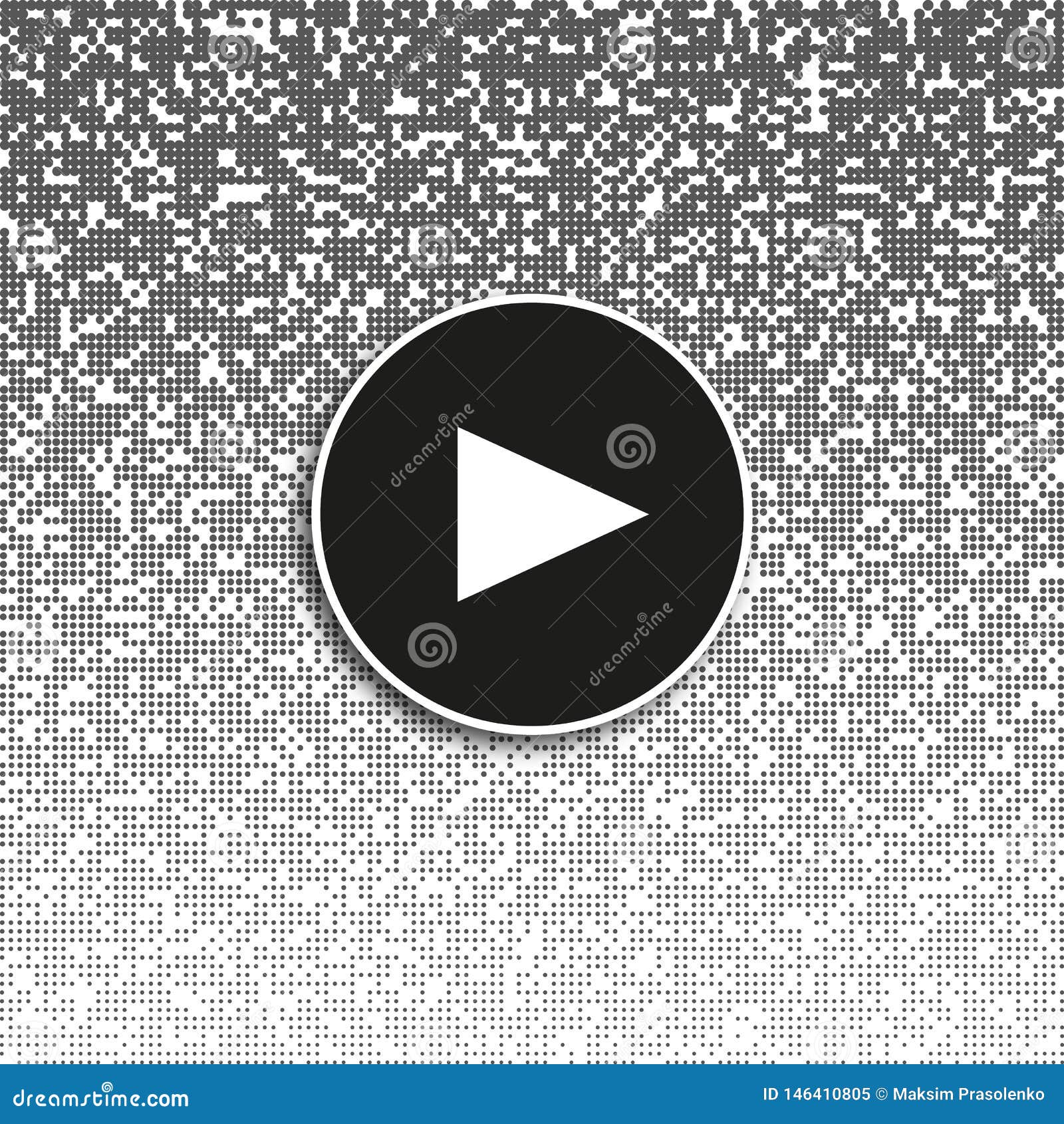 Sign play in a black stock vector. Illustration of play - 146410805