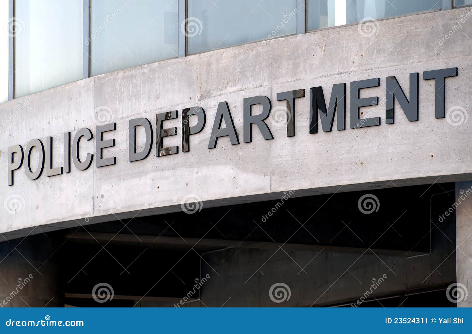 Sign on Police Building stock image. Image of lettering - 23524311
