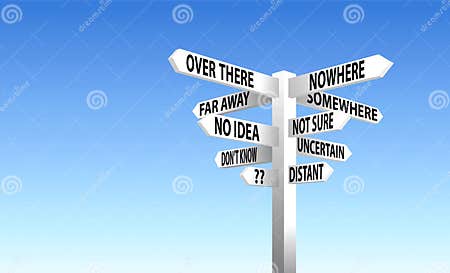 Sign Post stock vector. Illustration of lost, question - 16904341