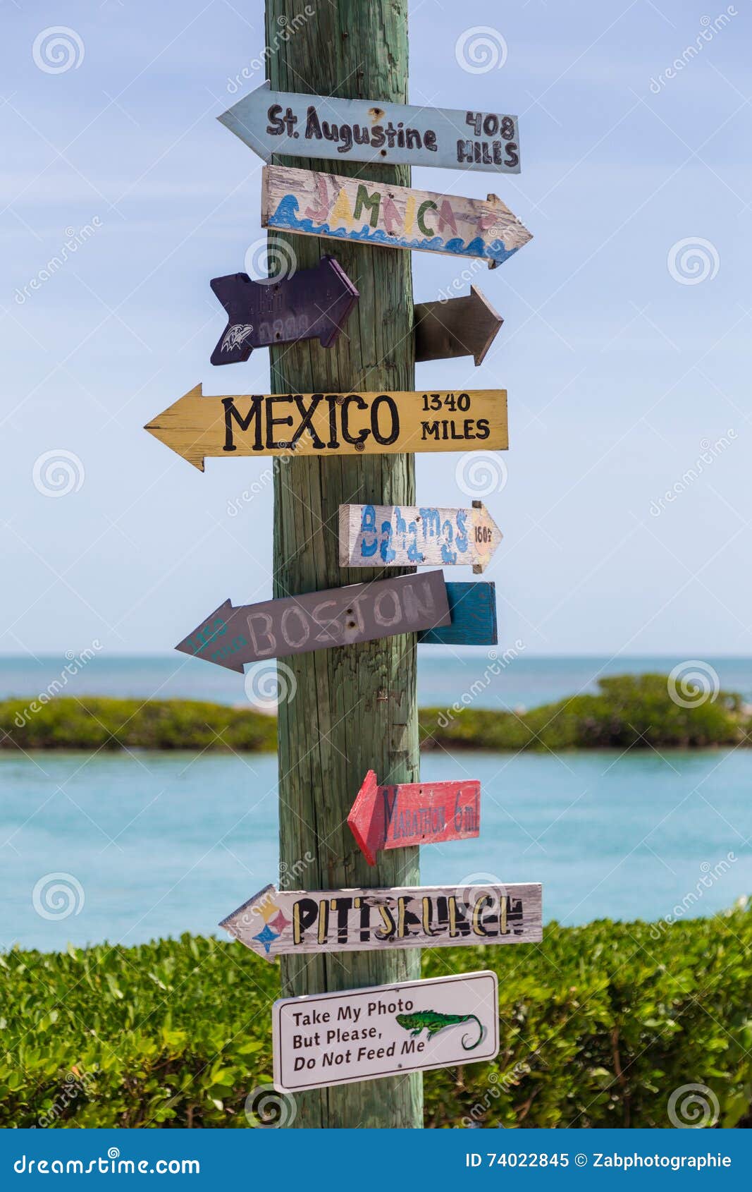 Sign Post stock image. Image of beach, signpost, city - 74022845