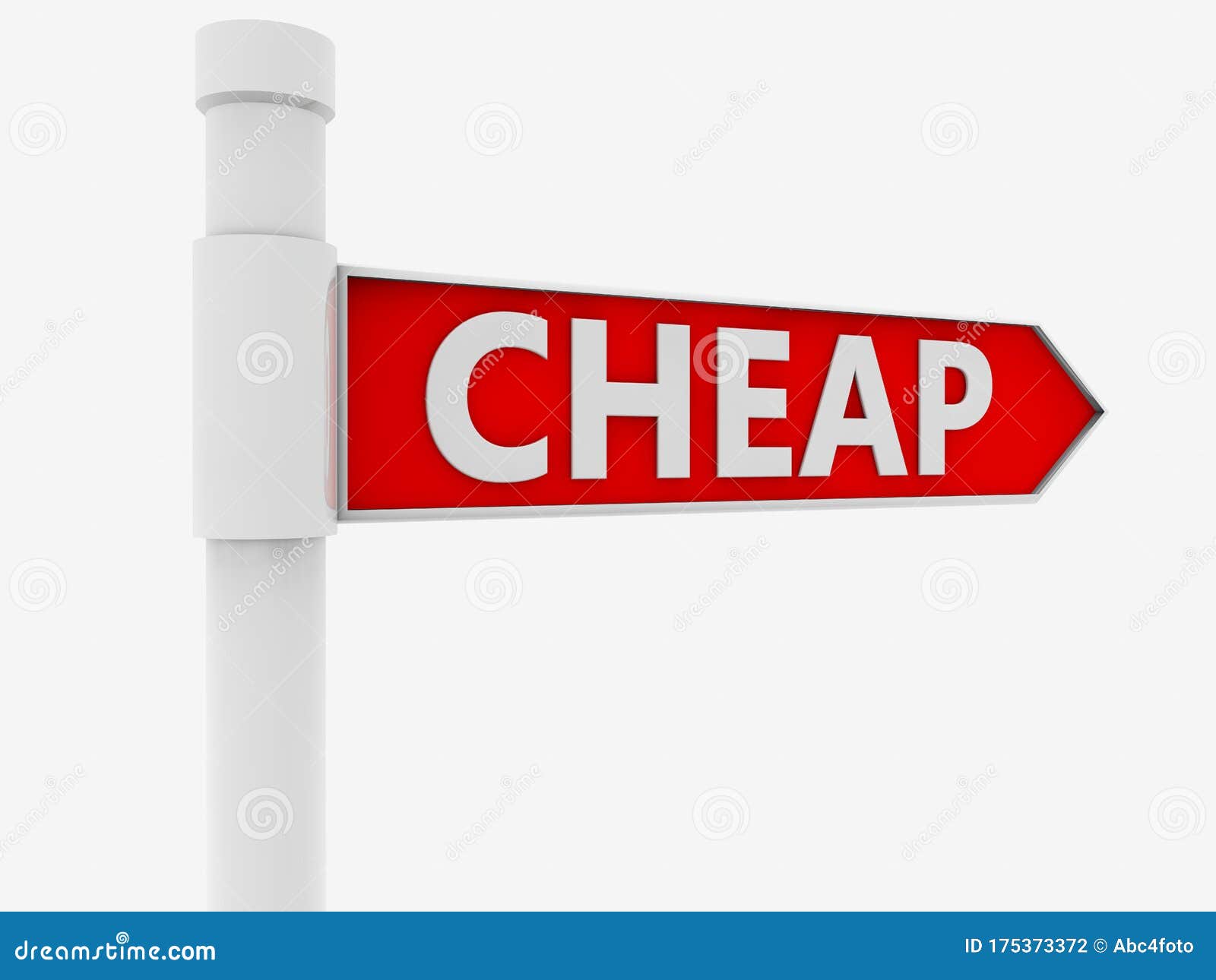 Sign Post with Cheap Concept Stock Illustration - Illustration of ...