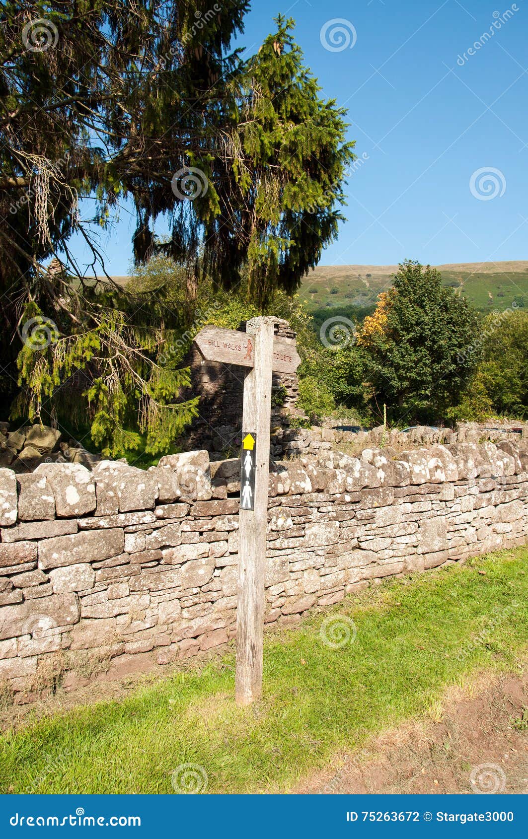 Sign Post in the Countryside. Stock Photo - Image of cumulus, hedges ...
