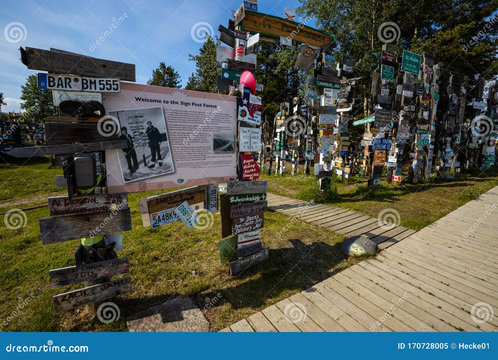 The Sign Post Forest of Watson Lake Along the Alaska Highway in Canada ...