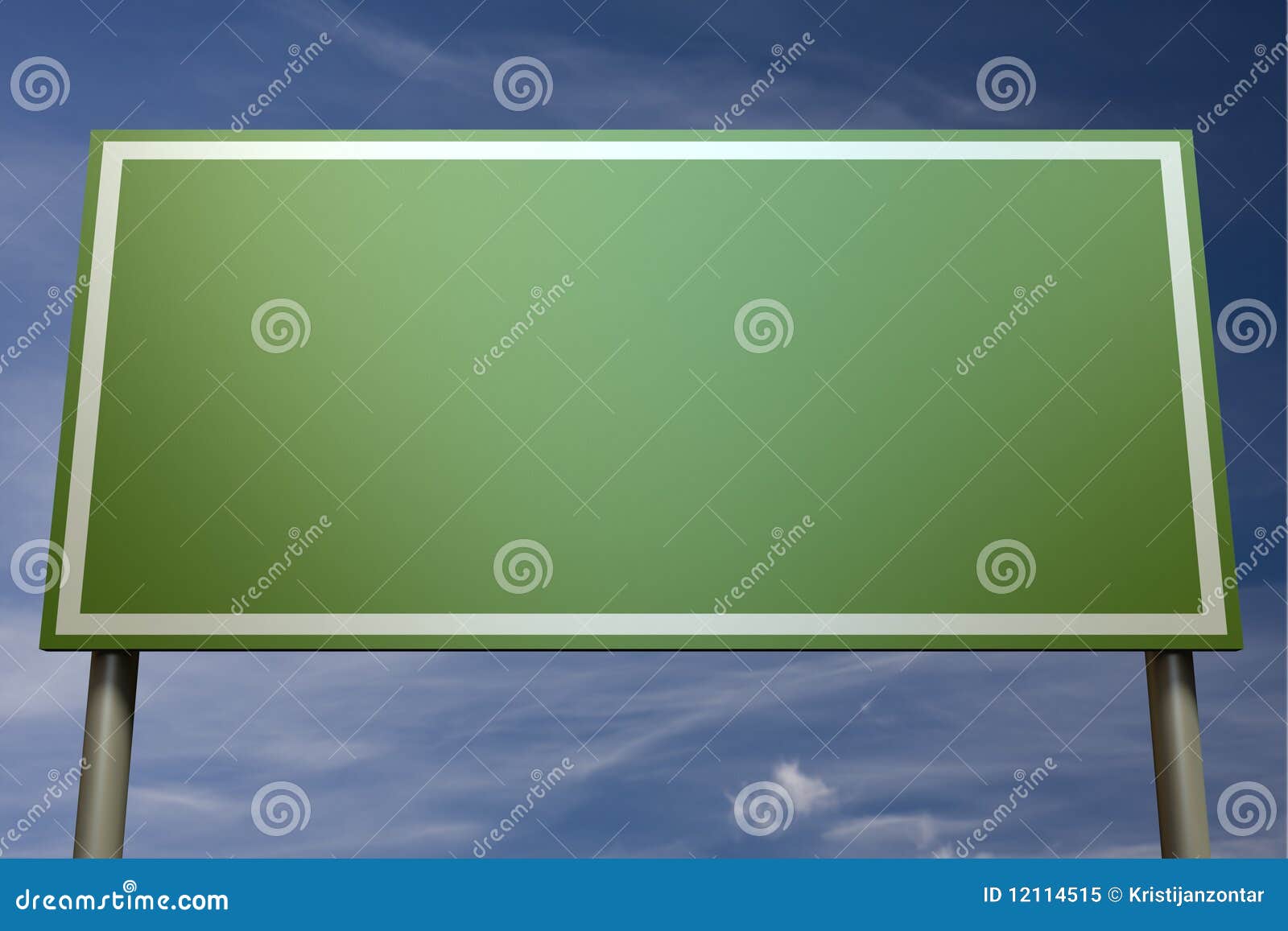 Sign Post in Front of a Blue Sky Stock Illustration - Illustration of ...