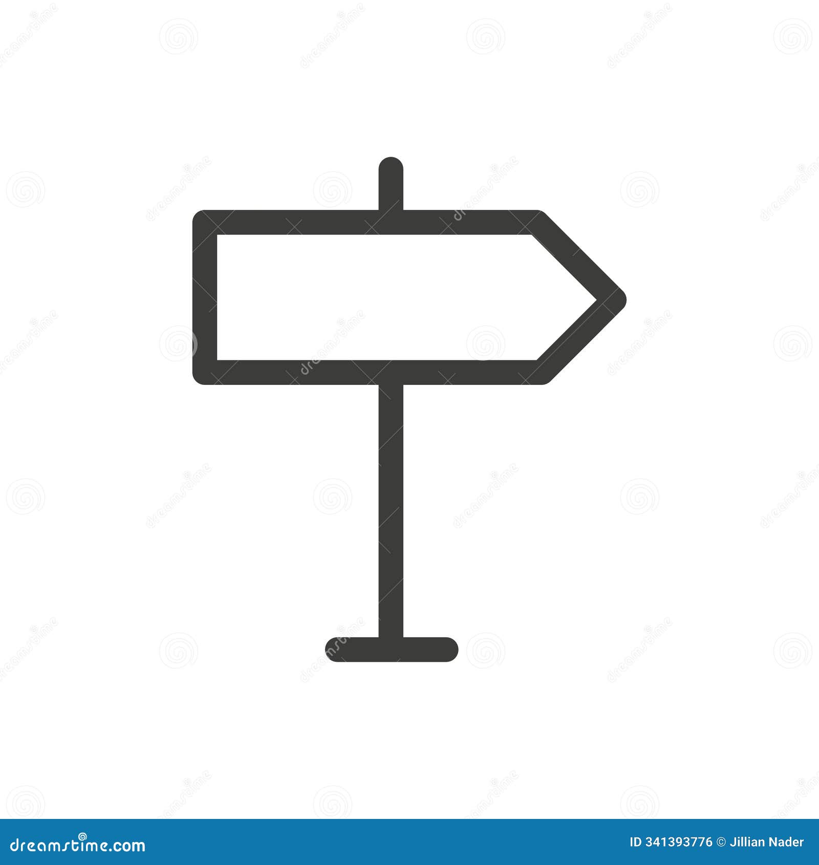 Sign Post Icon Simple Outline Vector Logo Stock Vector - Illustration ...