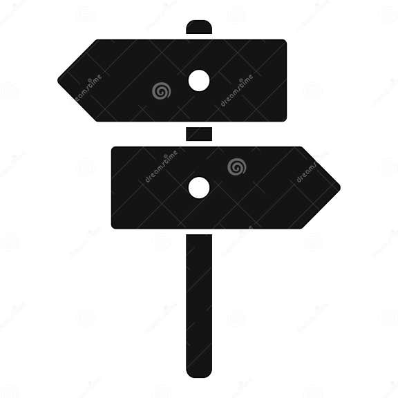 Sign Post Showing Two Different Directions Stock Vector - Illustration ...