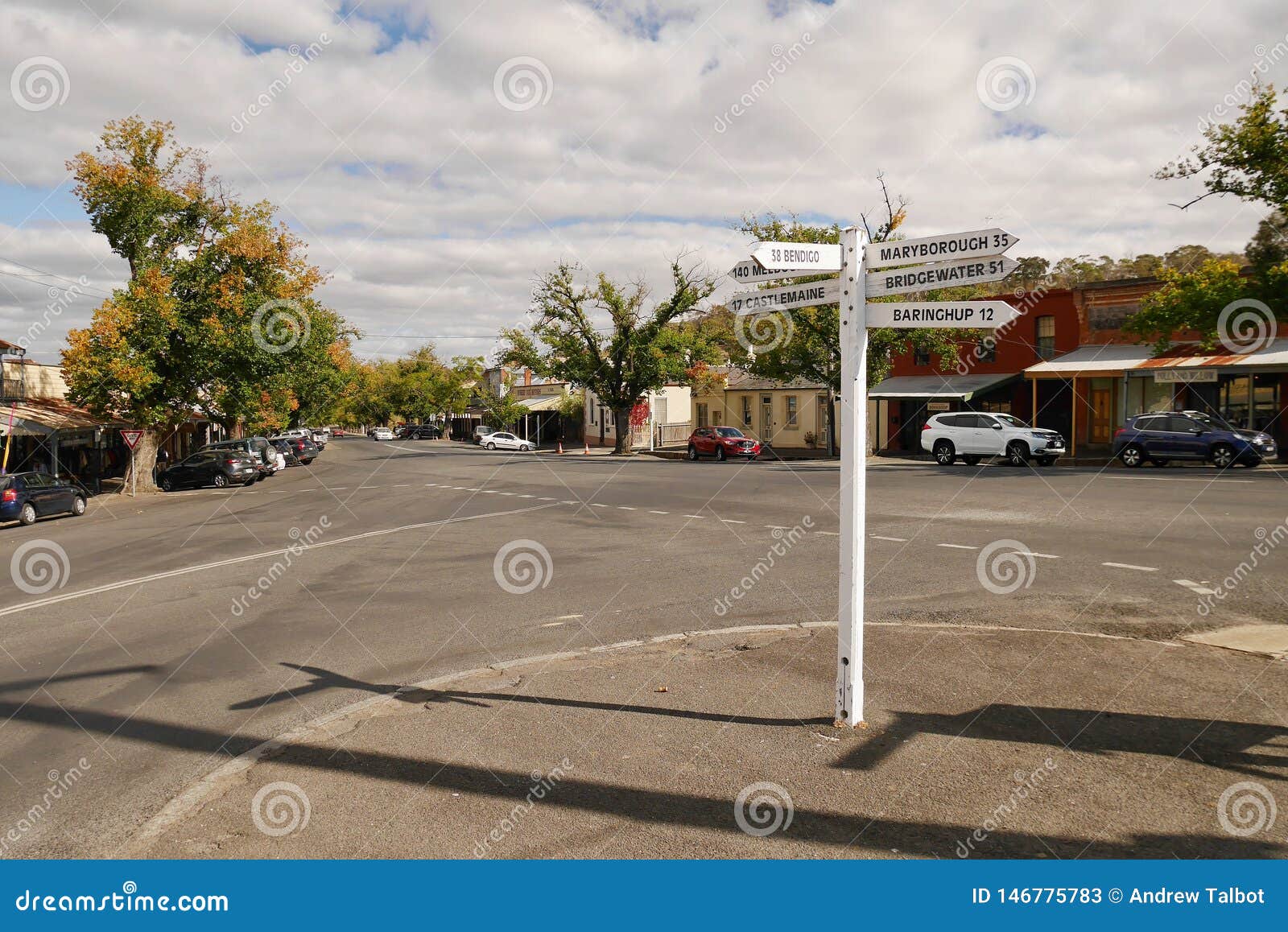 Sign Post in the Main Street of Maldon, Victoria, Australia Editorial ...