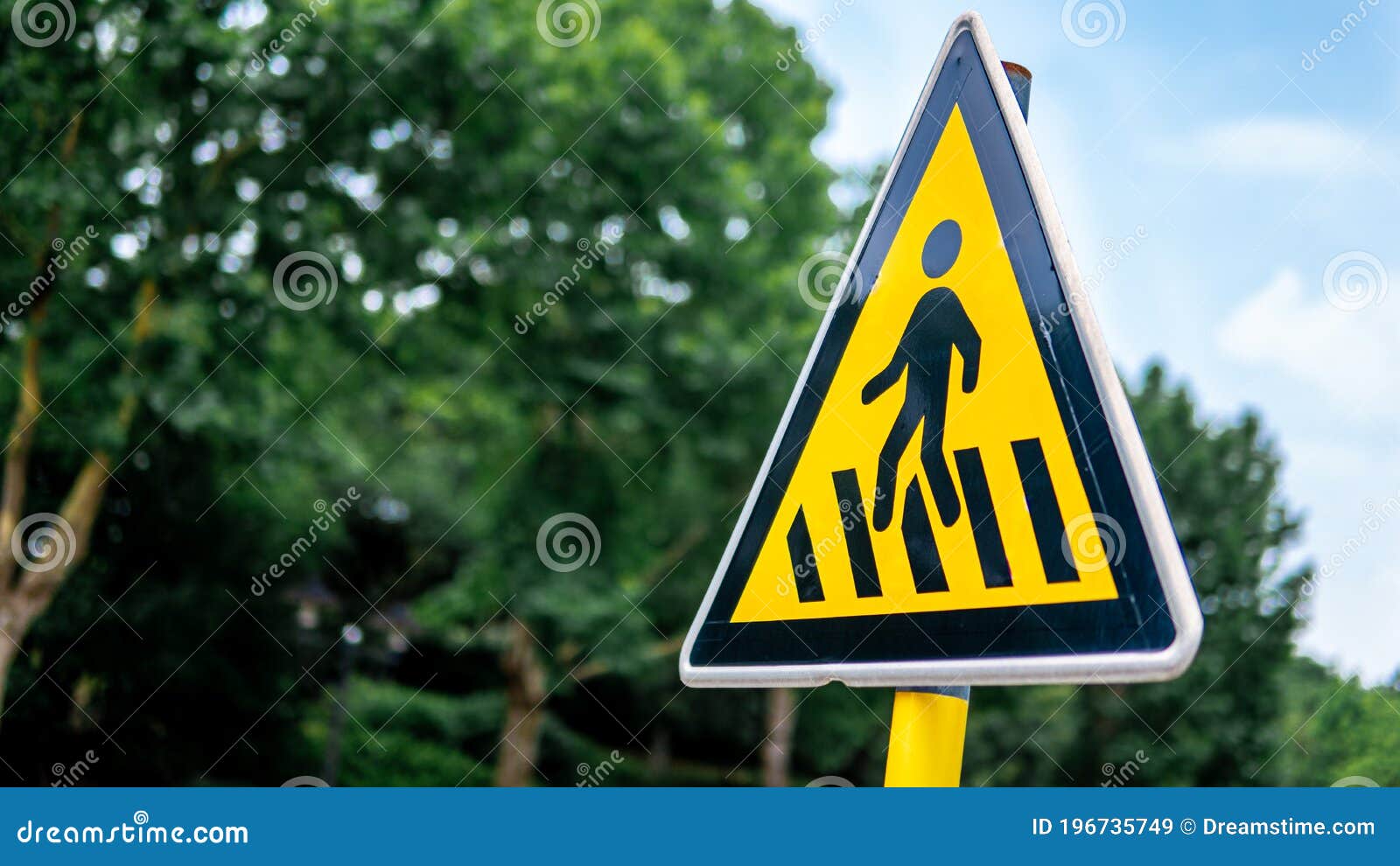 A Sign Post of Students Crossing Stock Image - Image of nature ...