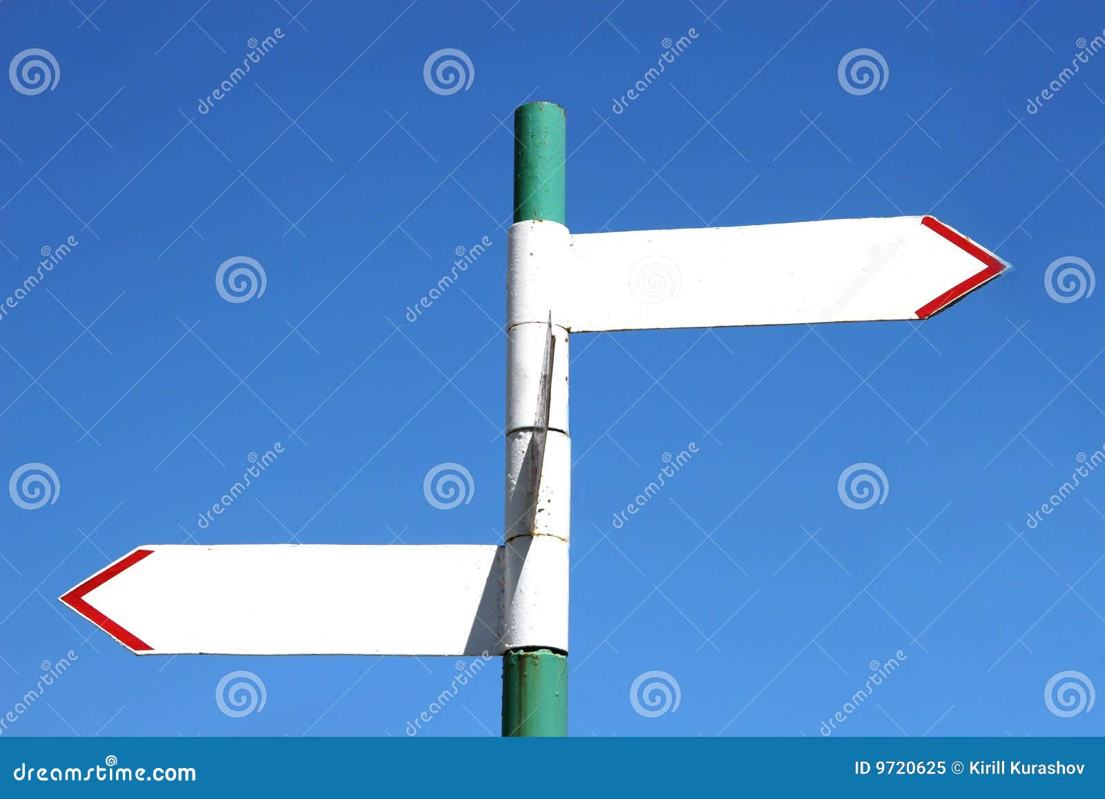 Sign post with two arrows stock image. Image of directional - 9720625