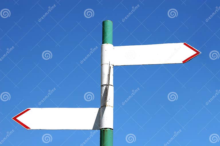Sign post with two arrows stock image. Image of directional - 9720625