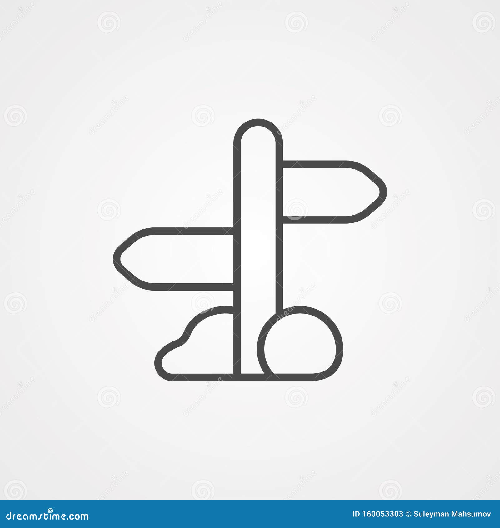 Sign Post Vector Icon Sign Symbol Stock Vector - Illustration of ...