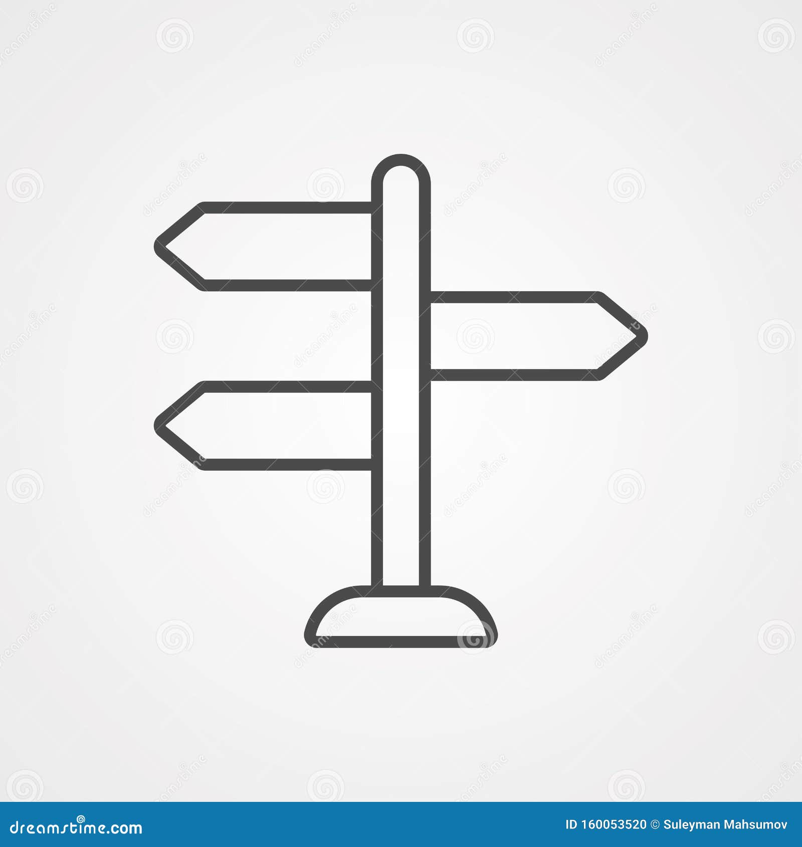 Sign Post Vector Icon Sign Symbol Stock Illustration - Illustration of ...