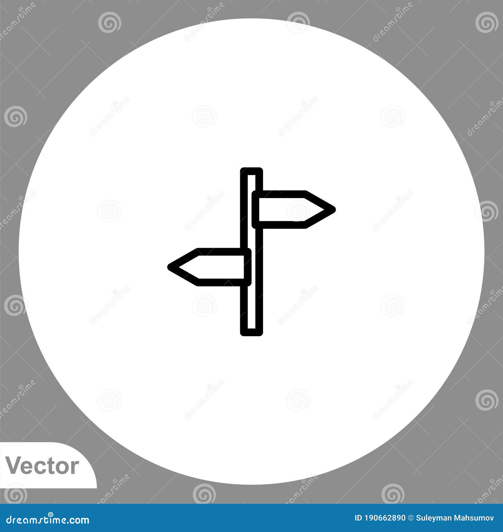 Sign Post Vector Icon Sign Symbol Stock Vector - Illustration of ...