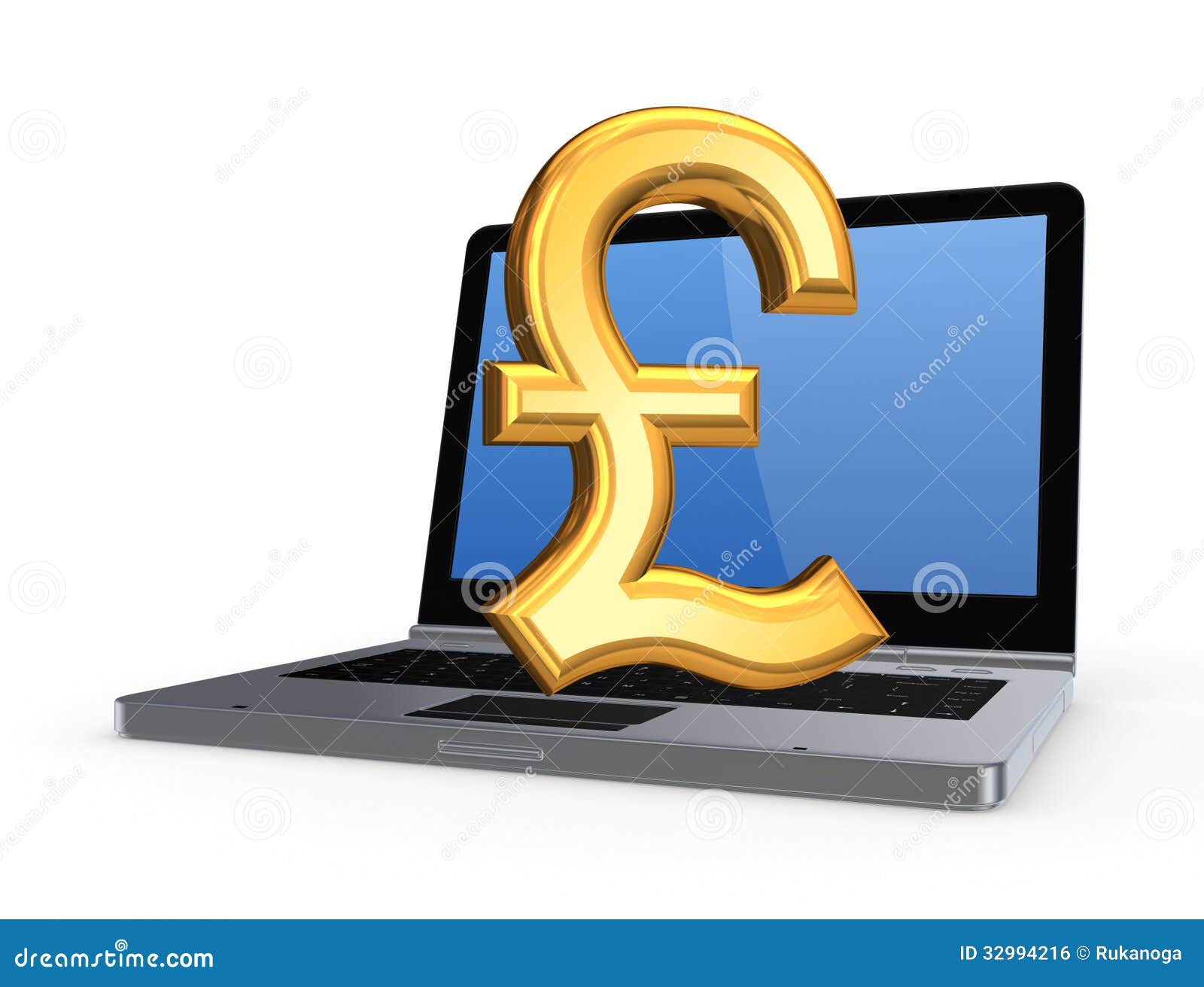 Sign of Pound Sterling on Notebook. Stock Illustration - Illustration ...