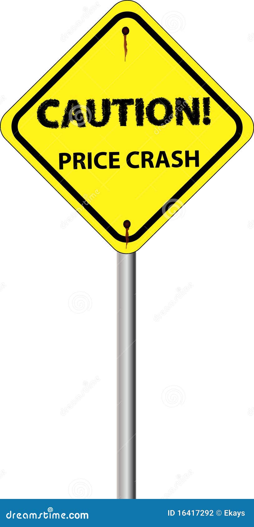 Yellow Sign with Text Saying Price Crash Stock Vector - Illustration of ...