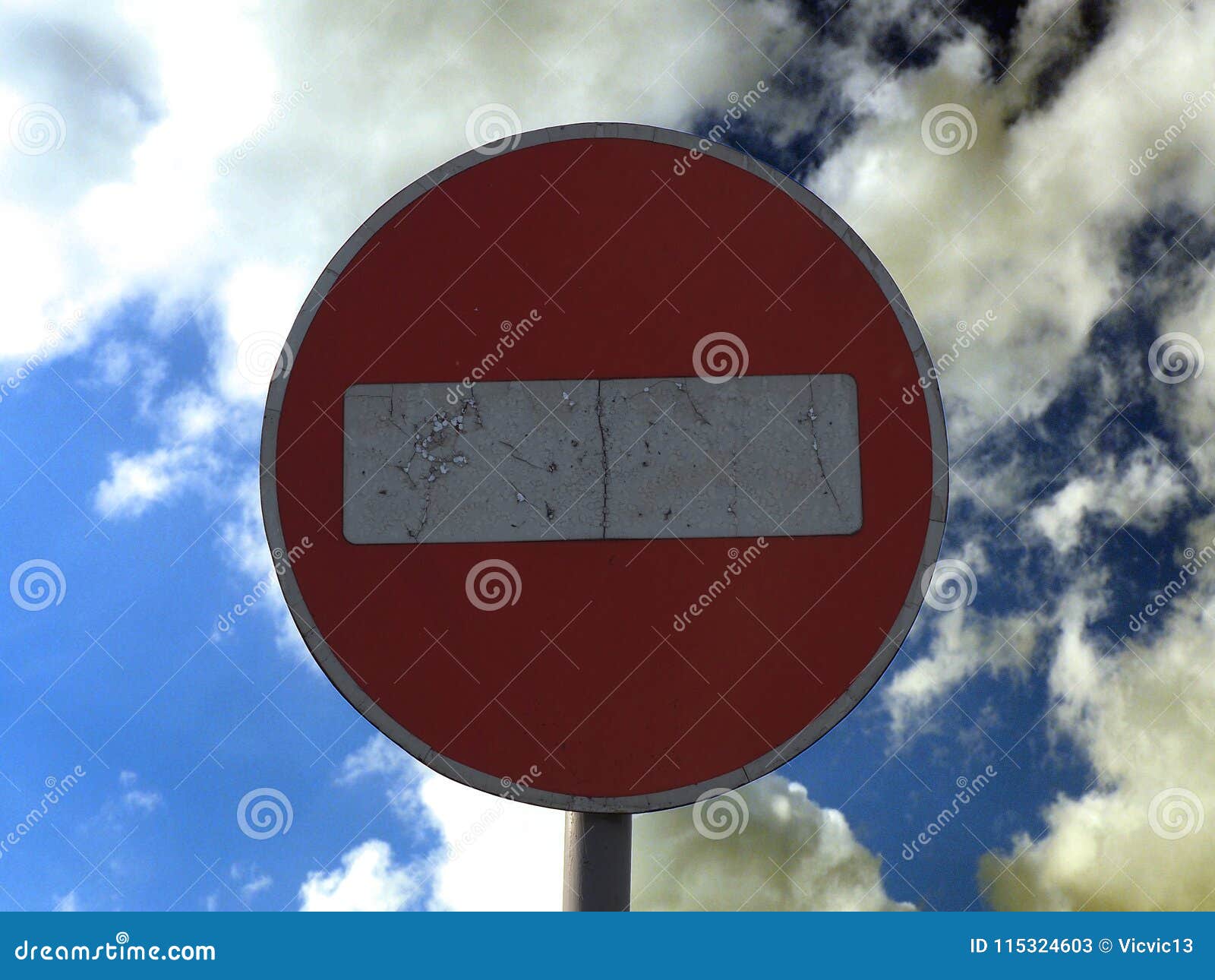 The Sign is Prohibited Traffic Stock Image - Image of white, icon ...