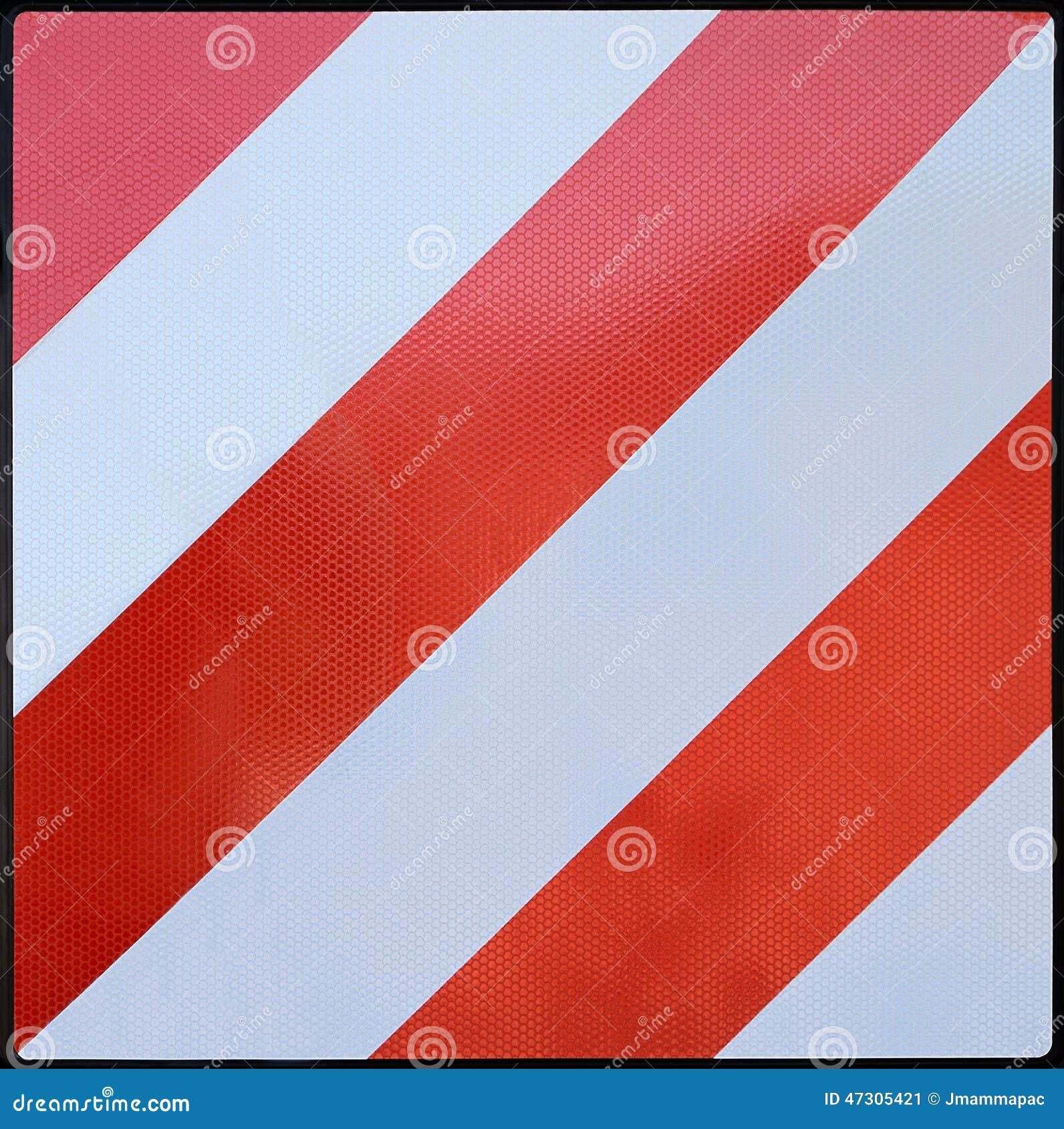 Sign for Protruding Loads V-20 Stock Image - Image of metallic, white ...