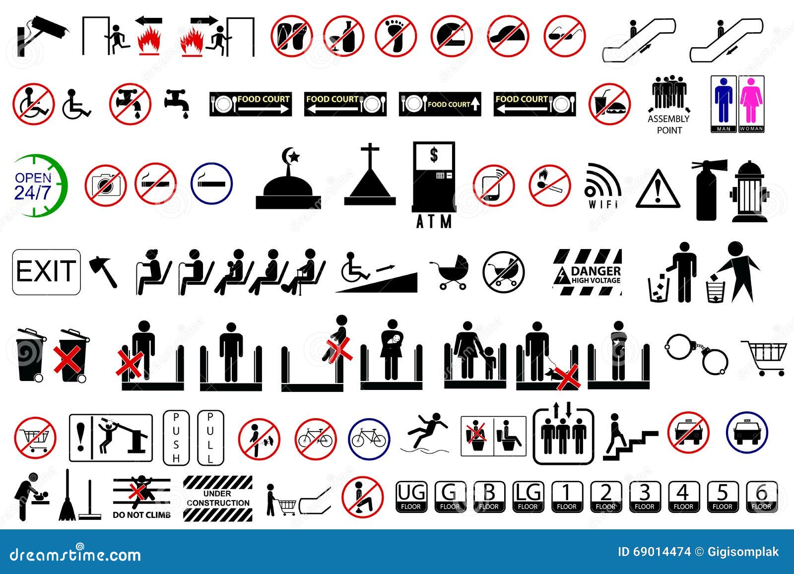 Public Area Door Signboard With No Vaccine No Travel Sign. 3d Rendering ...