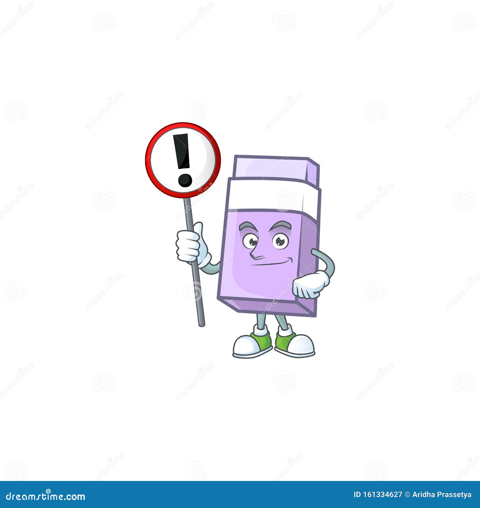 With Sign Purple Eraser for the School Equipment. Stock Vector ...