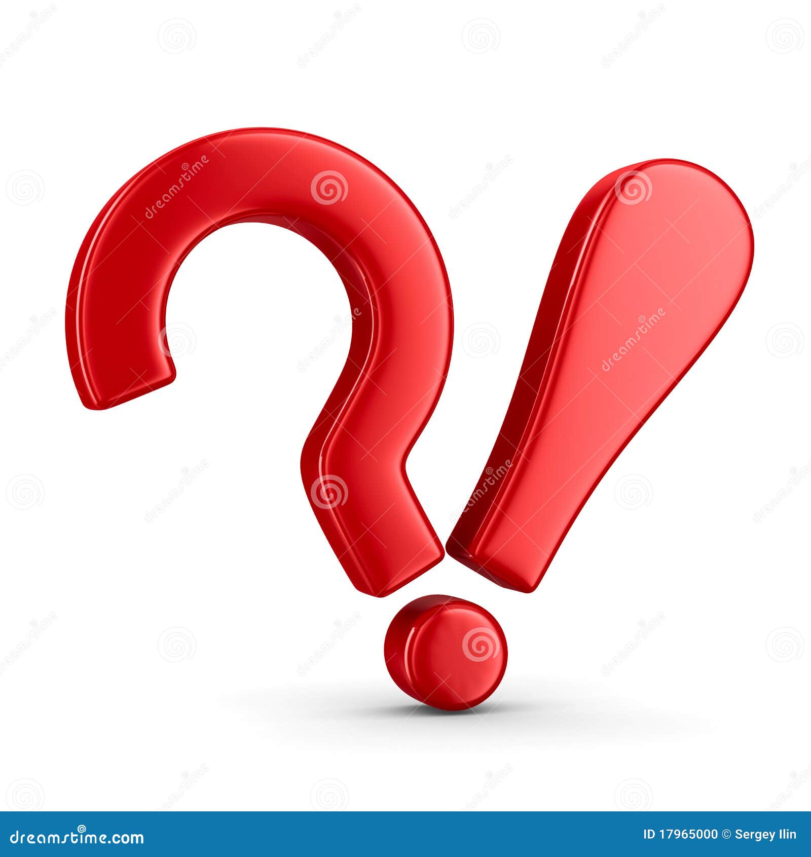 3D Man With Quest And Exclamation Sign Royalty-Free Stock Image ...