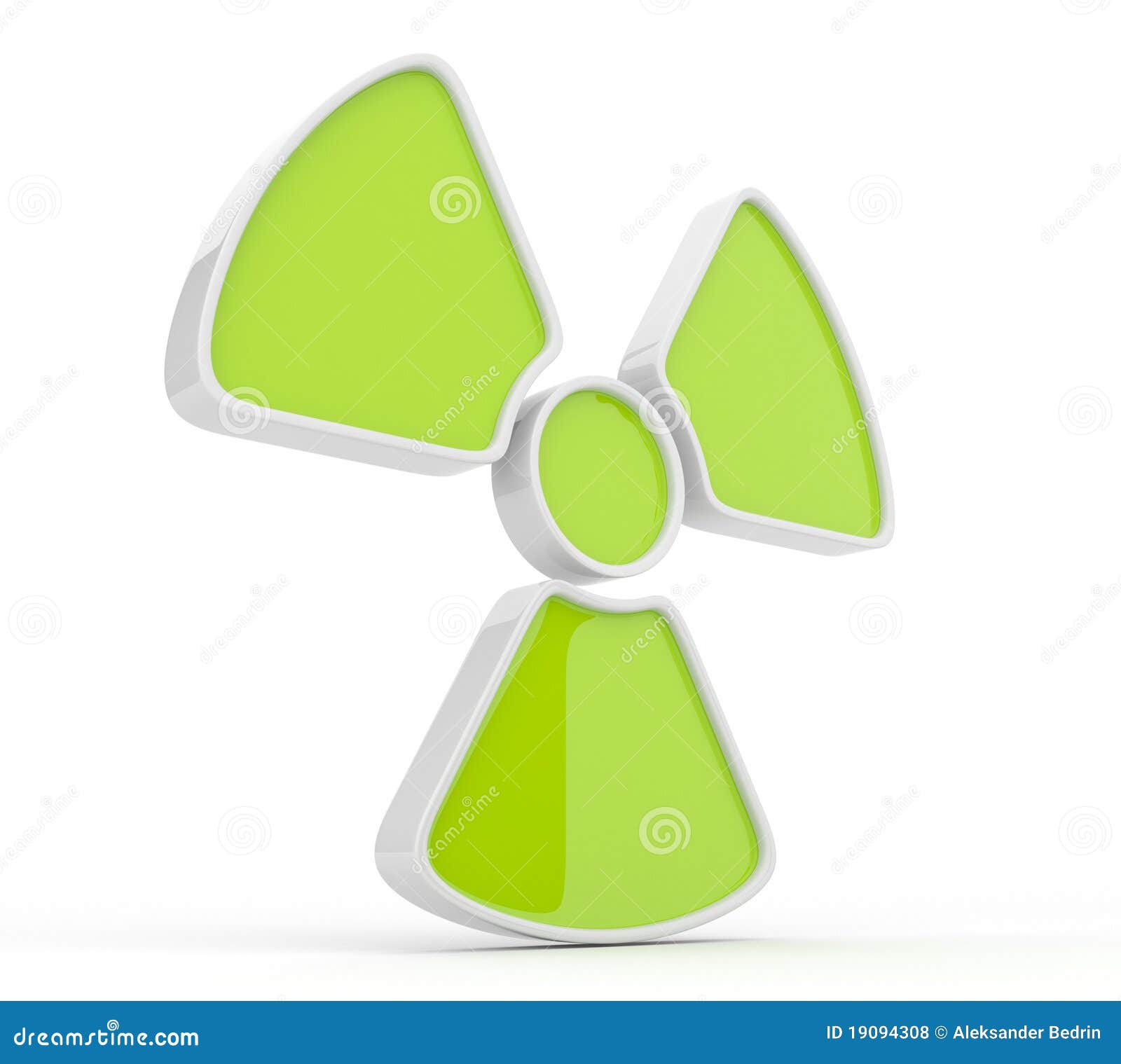 Sign of Radiation. 3d Icon, Isolated Stock Illustration - Illustration ...