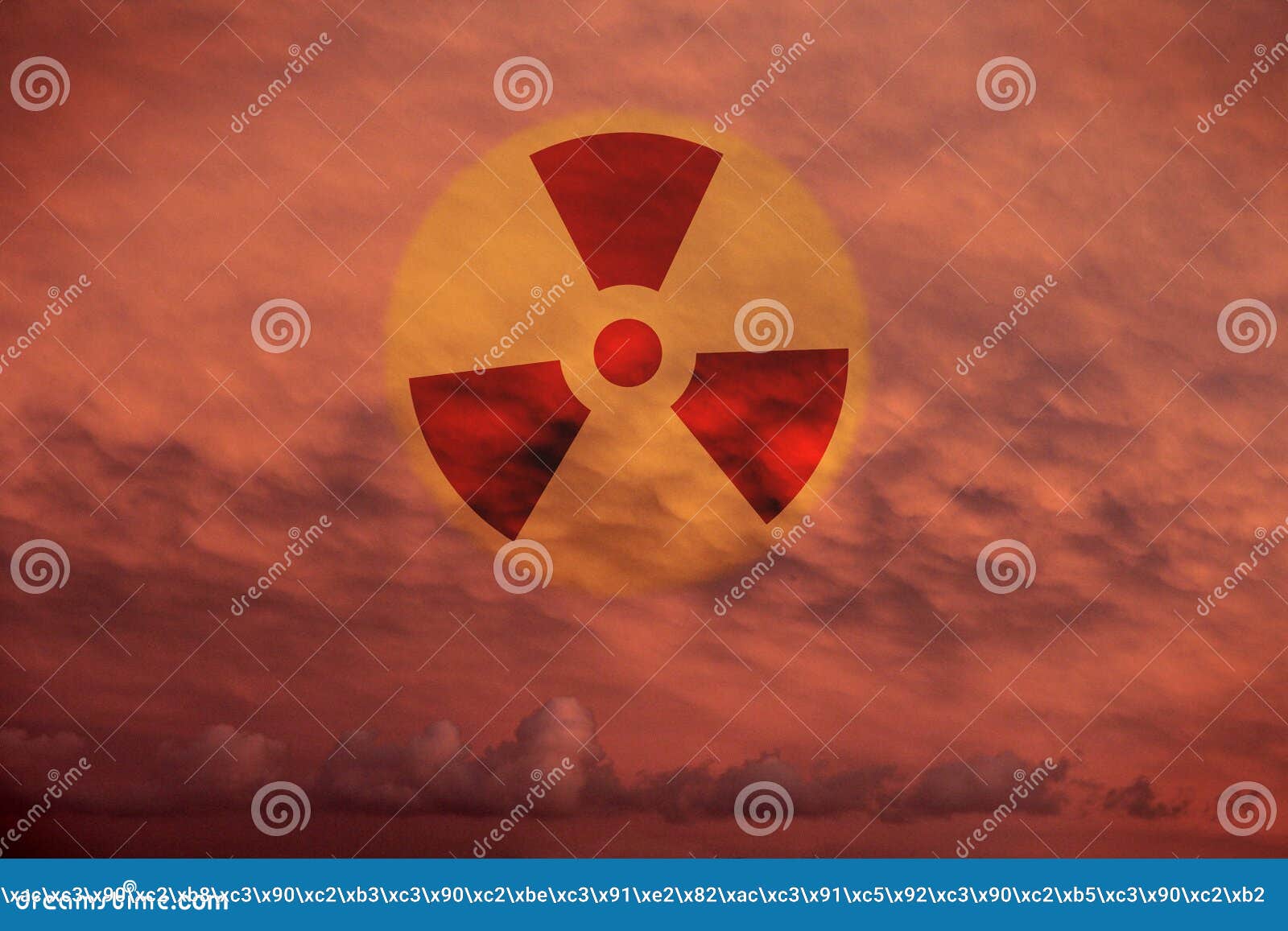 Radiation in a Dramatic Sky Two Stock Photo - Image of apocalypse, sign ...