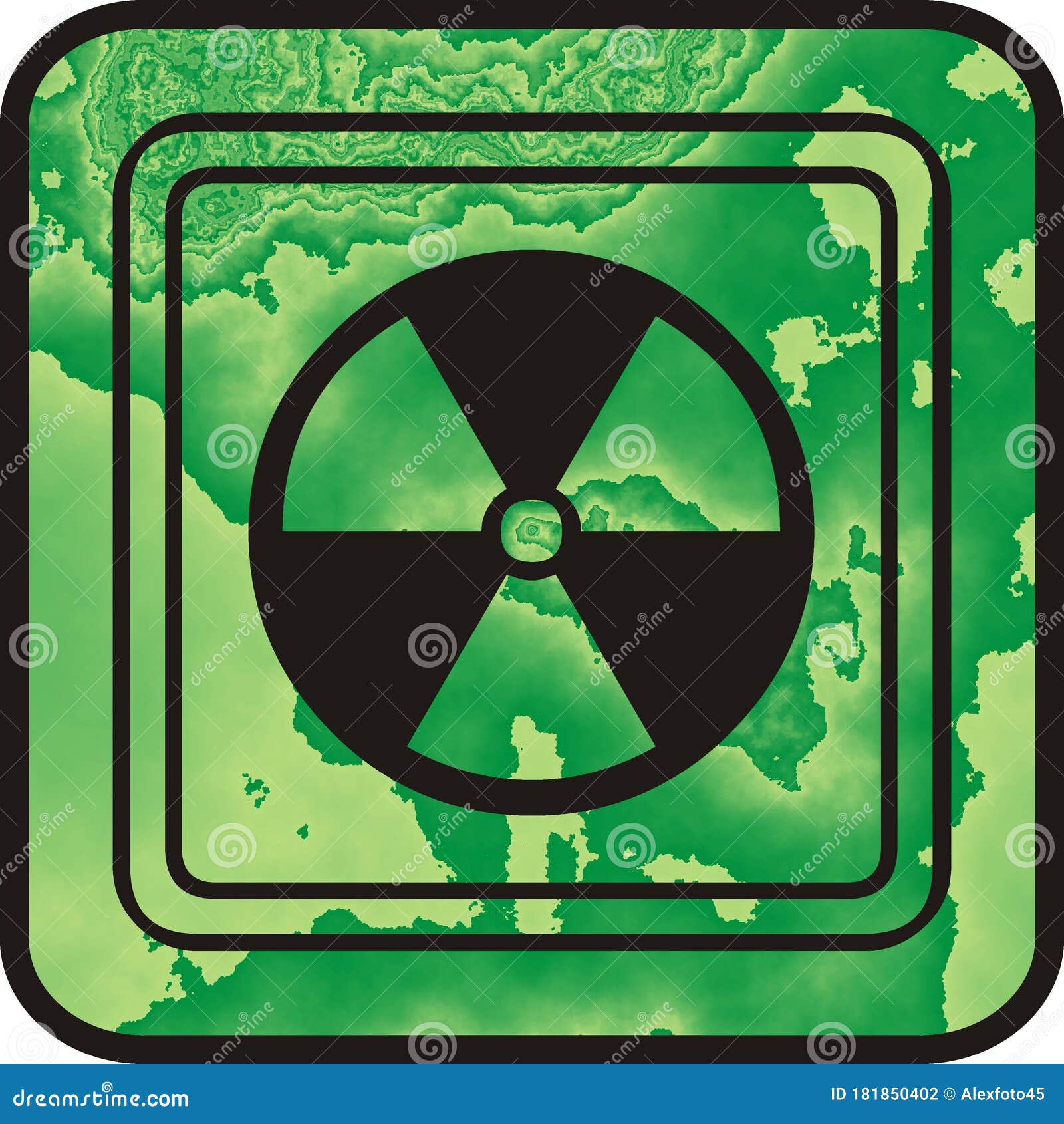 Green Radioactive Symbol