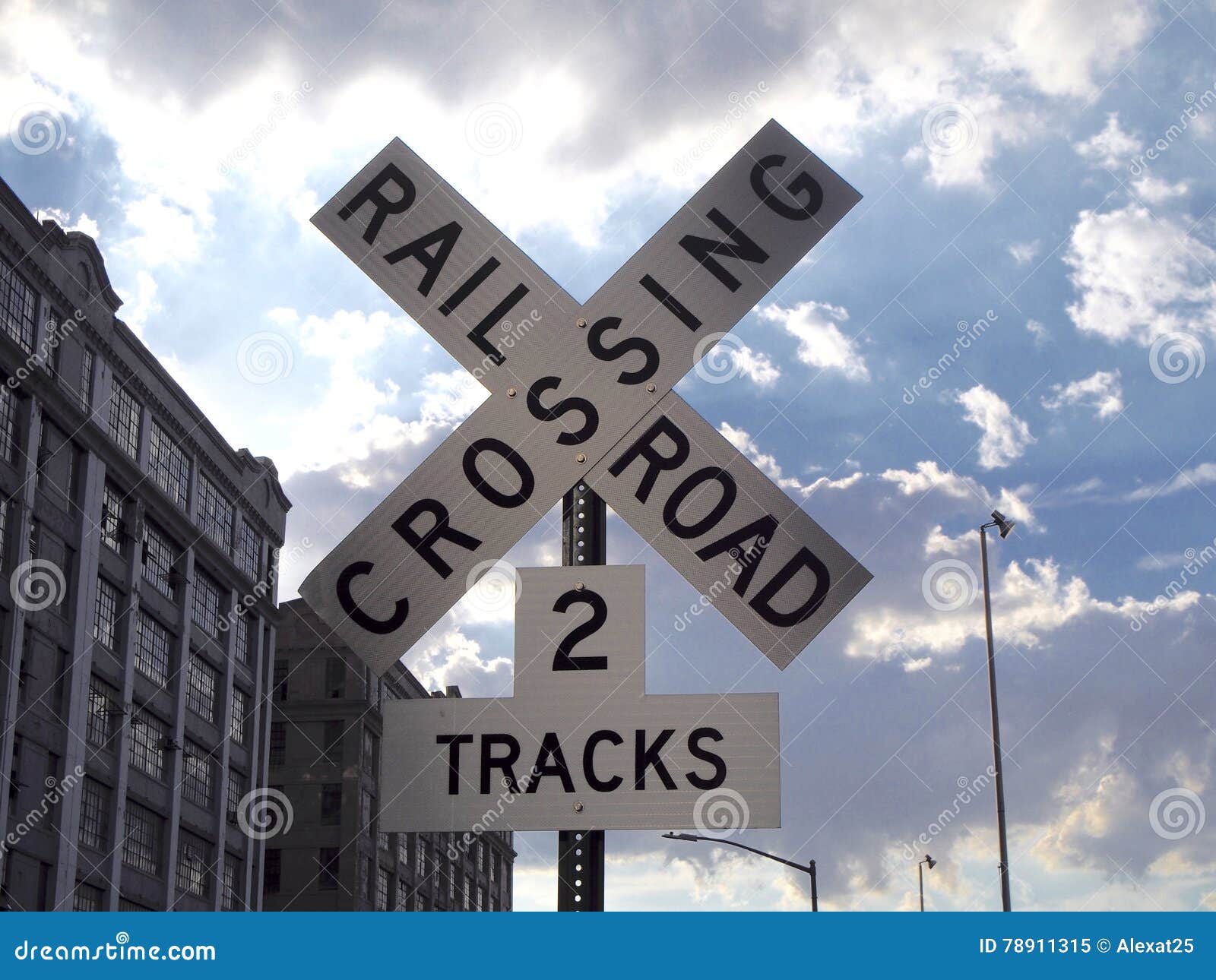 Sign rail road crossing stock image. Image of sign, traffic - 78911315