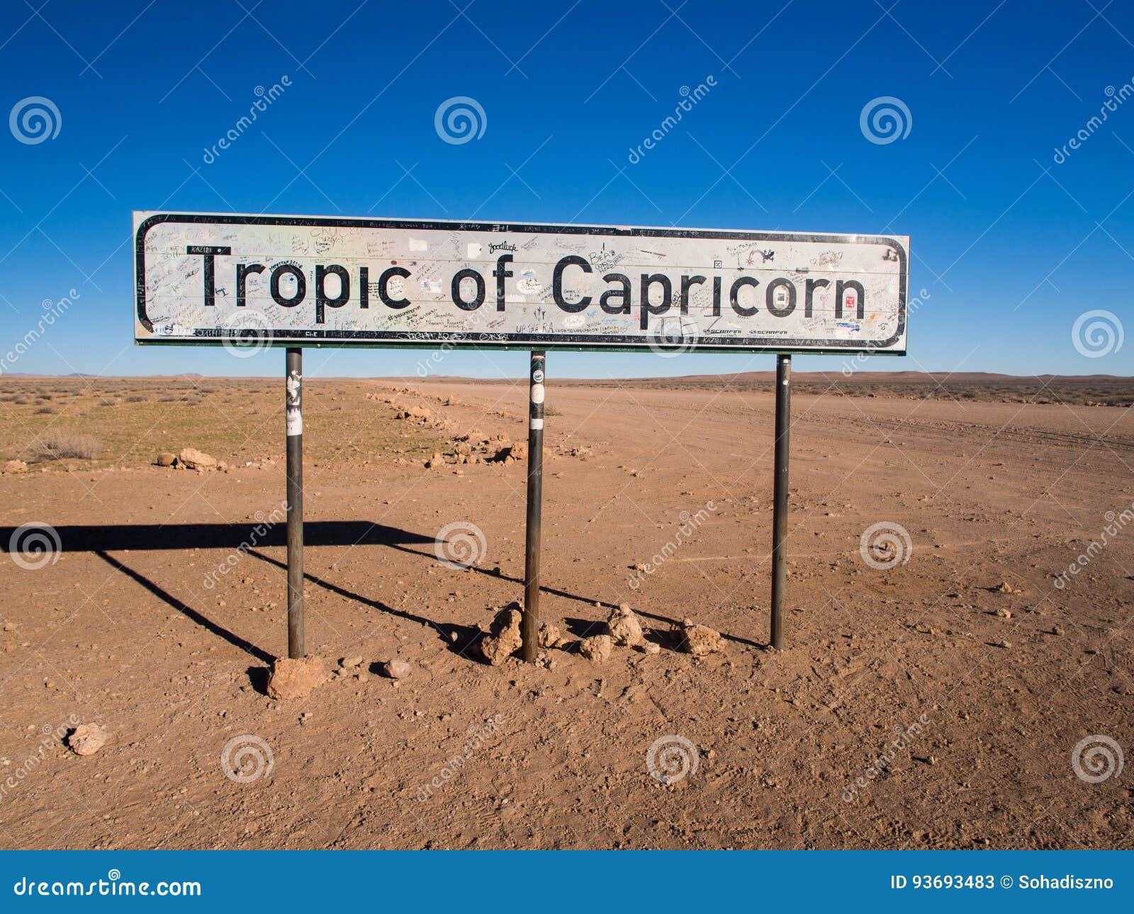 Tropic Of Capricorn Landmark Sign Monument Marks The Circle Of Latitude ...