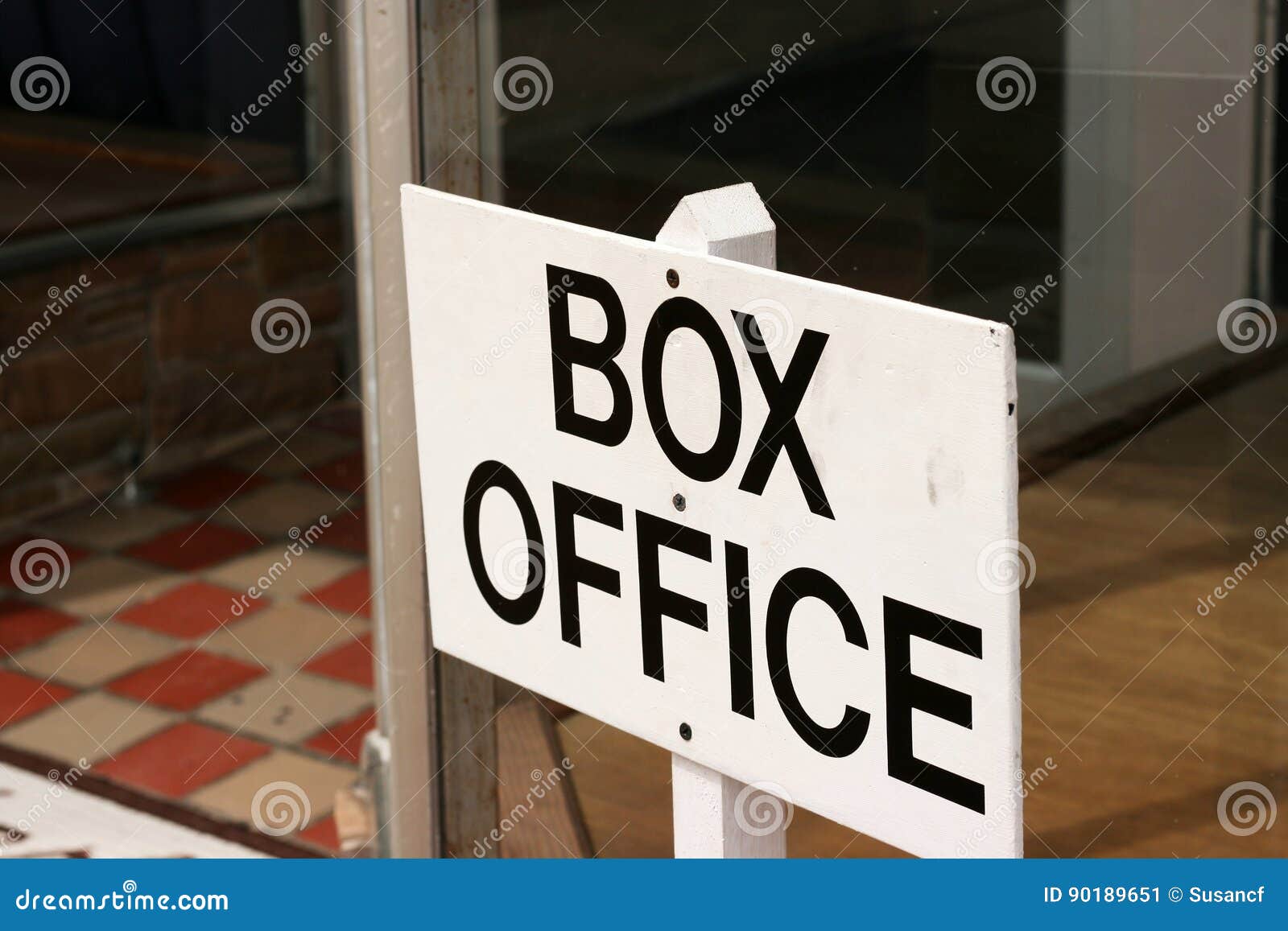A Sign that Reads Box Office in Black Letters Stock Image - Image of ...