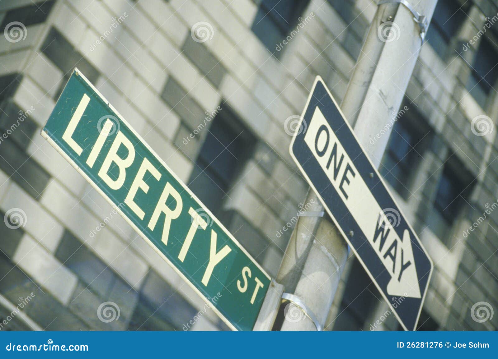 A Sign that Reads Liberty Street Stock Photo - Image of transportation ...