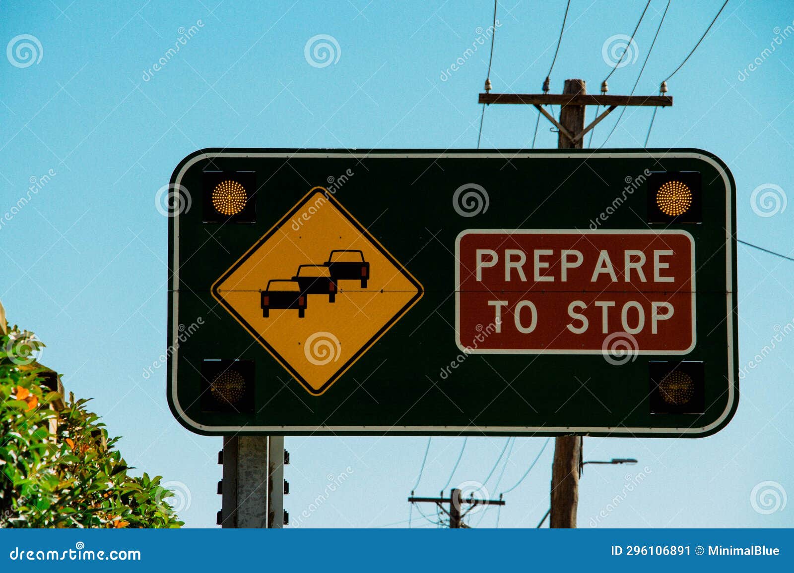 A Sign Reads Prepare To Stop on the Roadside Stock Image - Image of ...