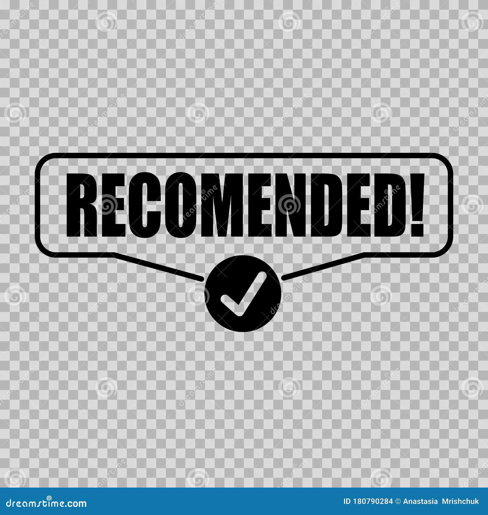 Sign Recommended. Sticker. Logo. Vector Illustration Stock Illustration ...