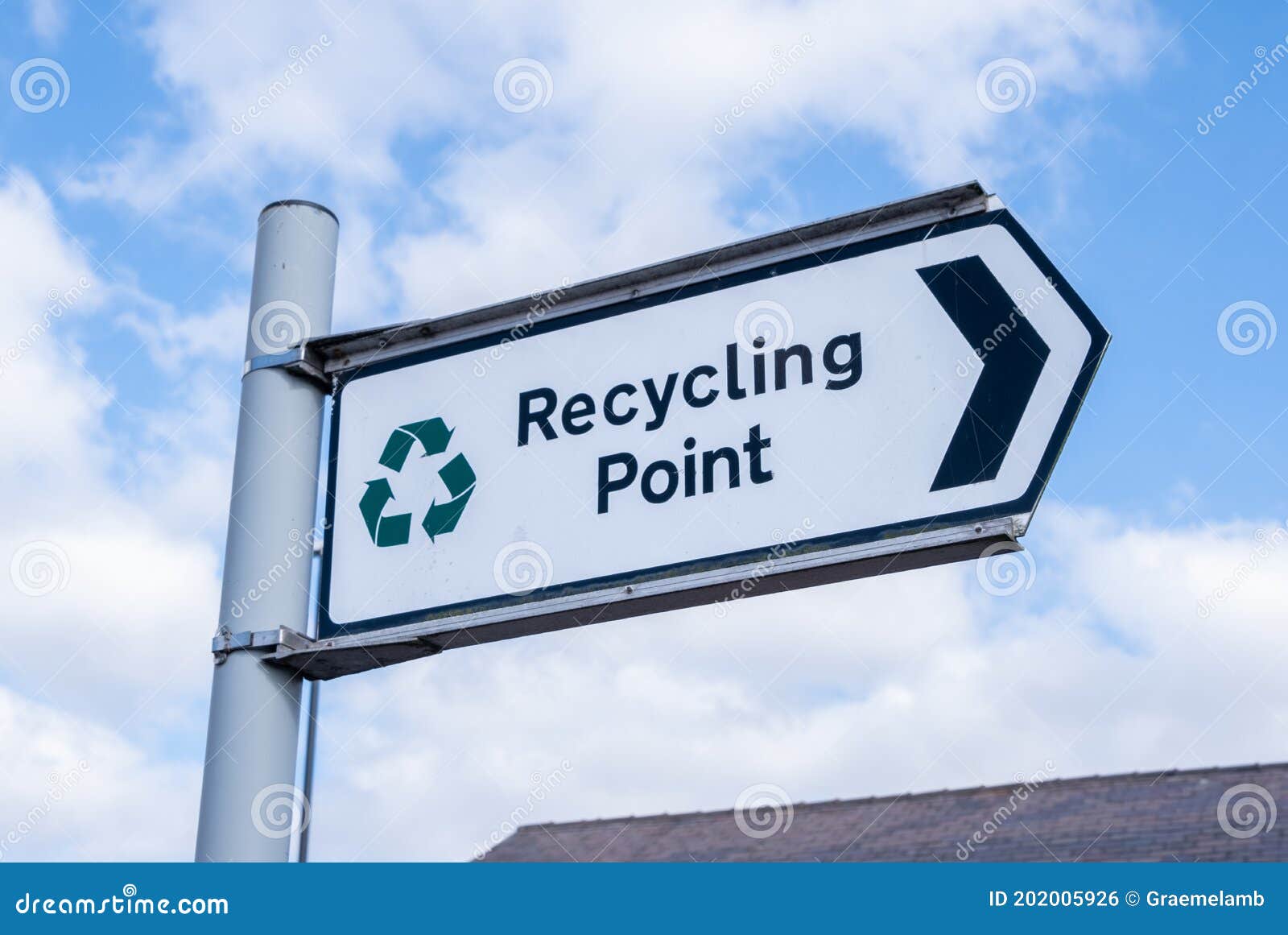 Sign for Recycling Point in the Town Centre Ormskirk Lancashire ...