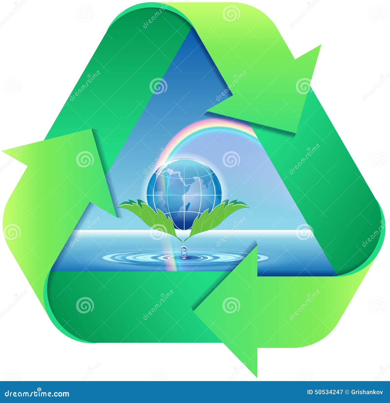 Sign recycling stock vector. Illustration of arrow, allegory - 50534247