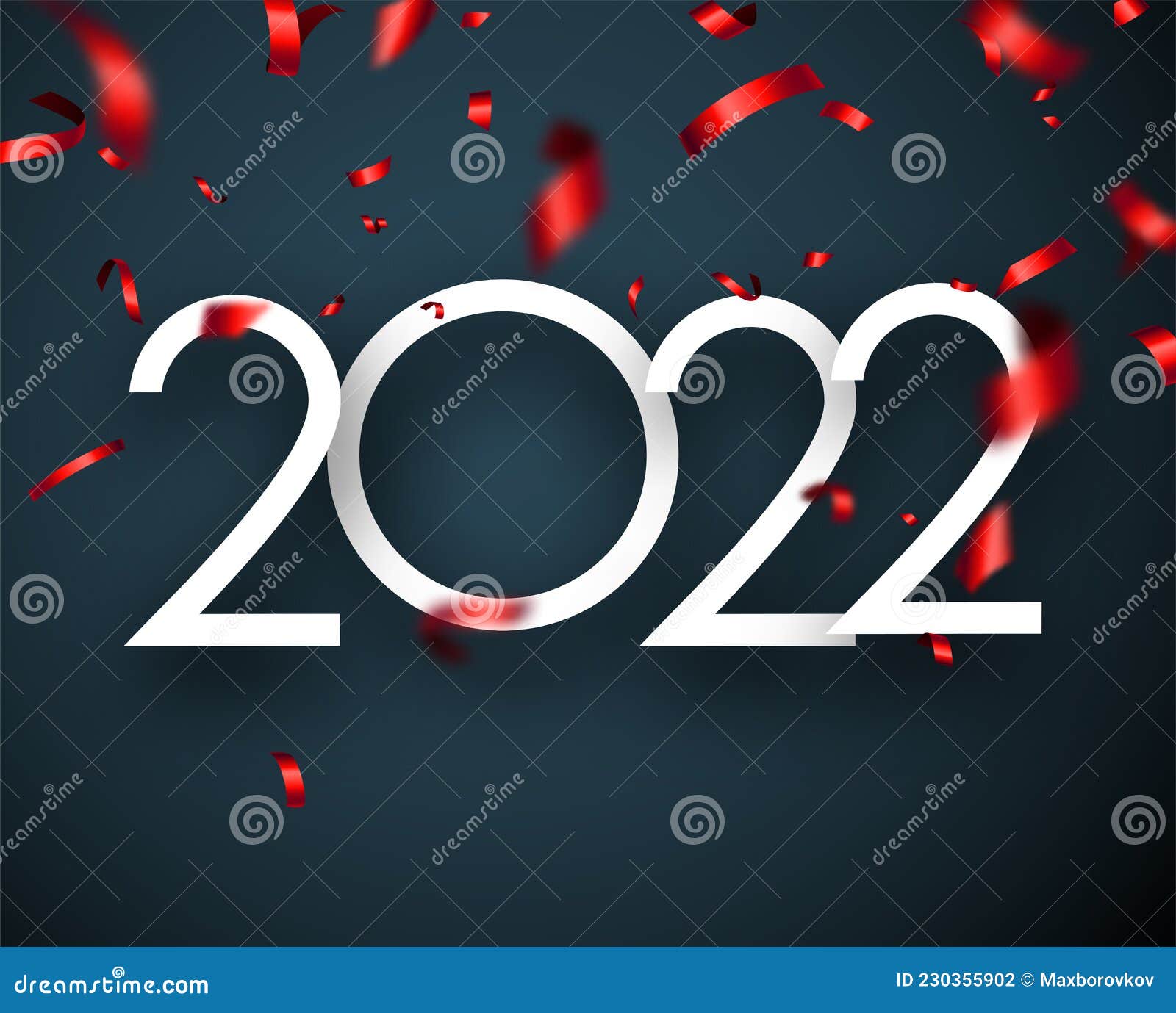 2022 Sign Over Orange And White Brush Strokes Vector Illustration ...