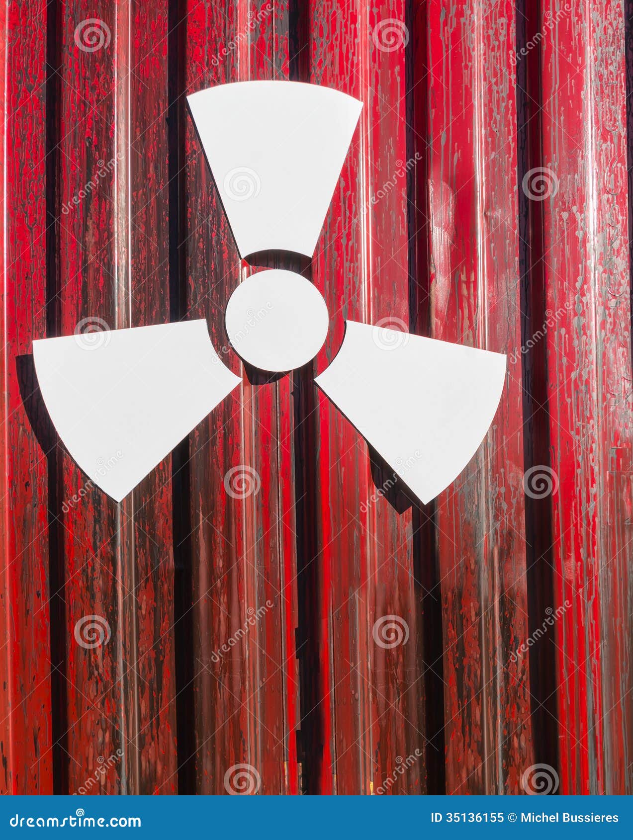 Sign on Red Metal Container Stock Illustration - Illustration of ...