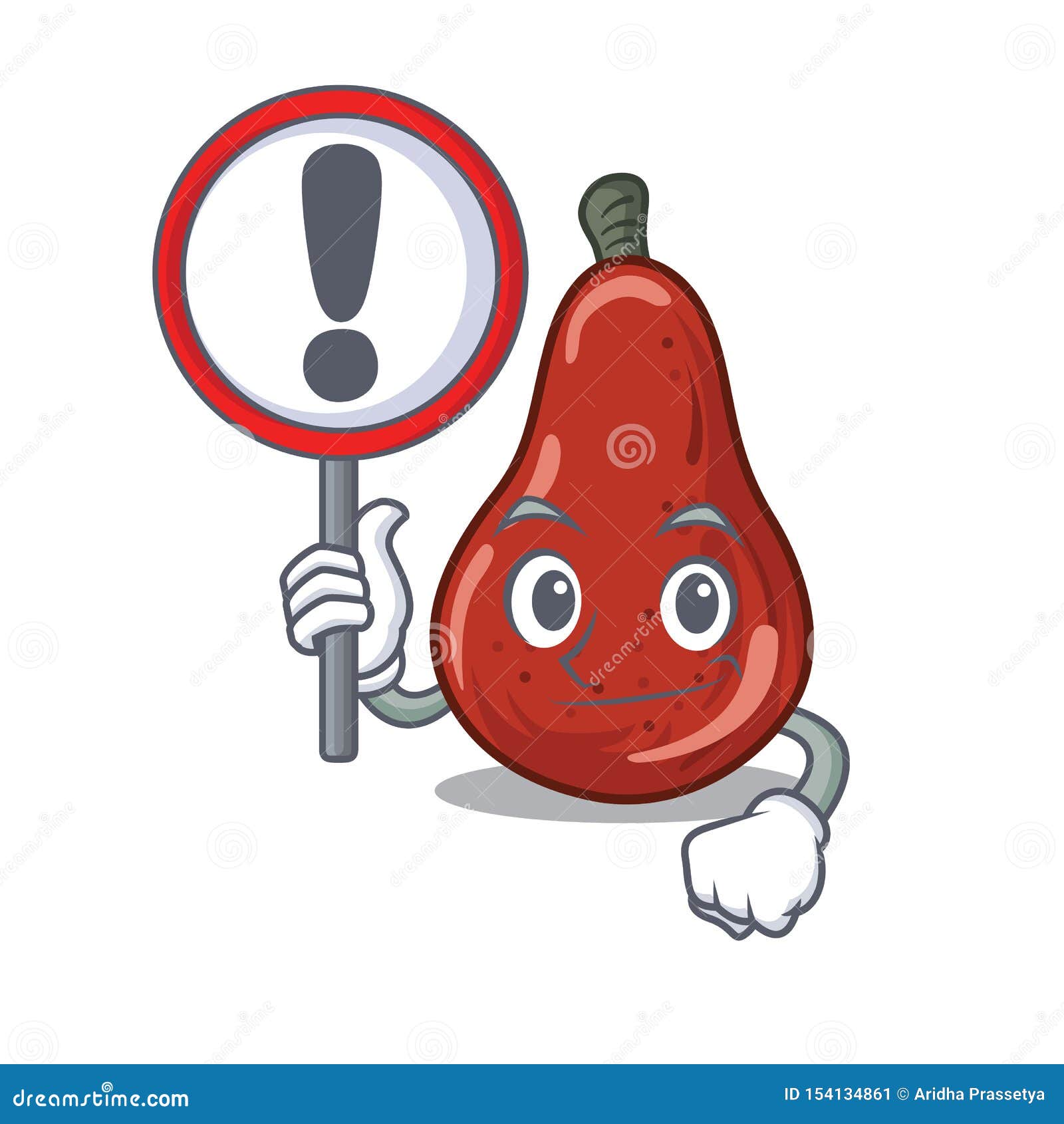 With Sign Red Pears in the Character Shape Stock Vector - Illustration ...