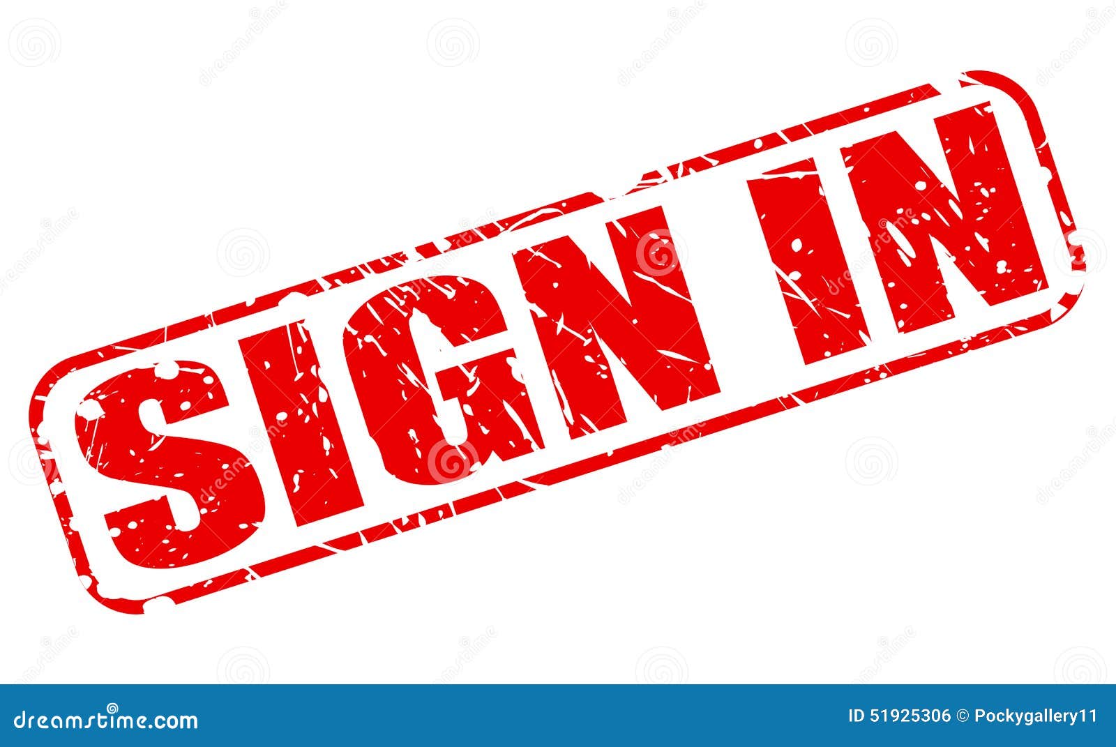 Sign in red stamp text stock vector. Illustration of seal - 51925306