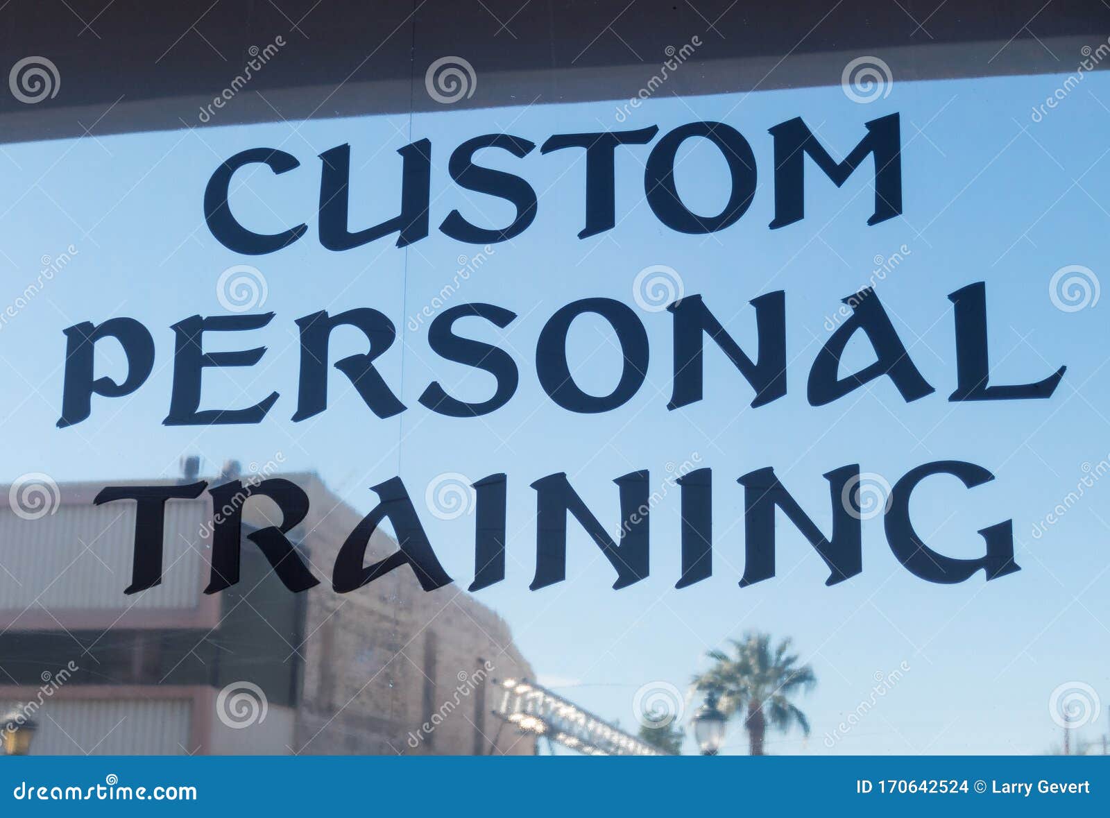 Window Sign, Personal Training Stock Photo - Image of detail, history ...
