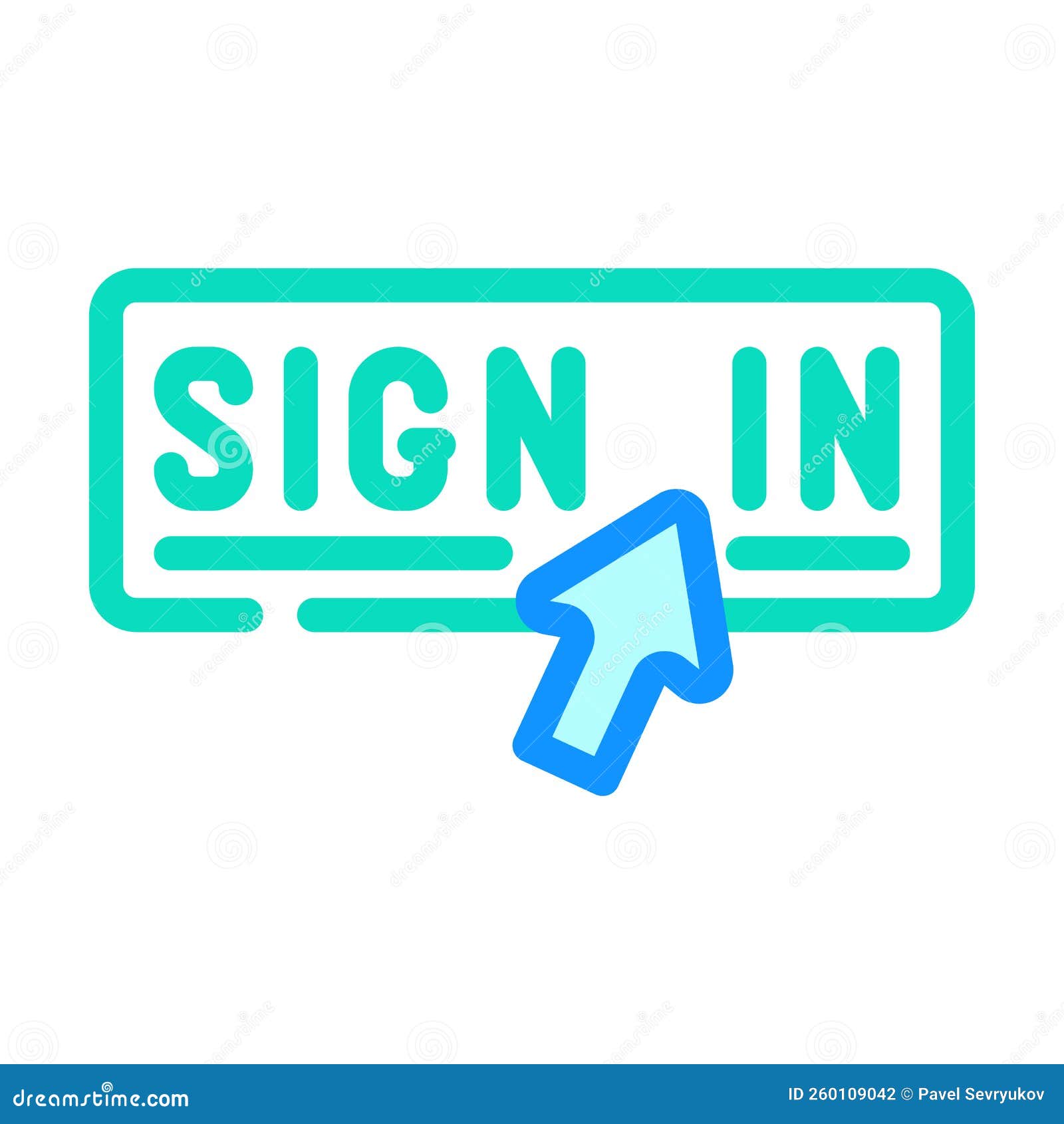 Sign in Registration Color Icon Vector Illustration Stock Vector ...