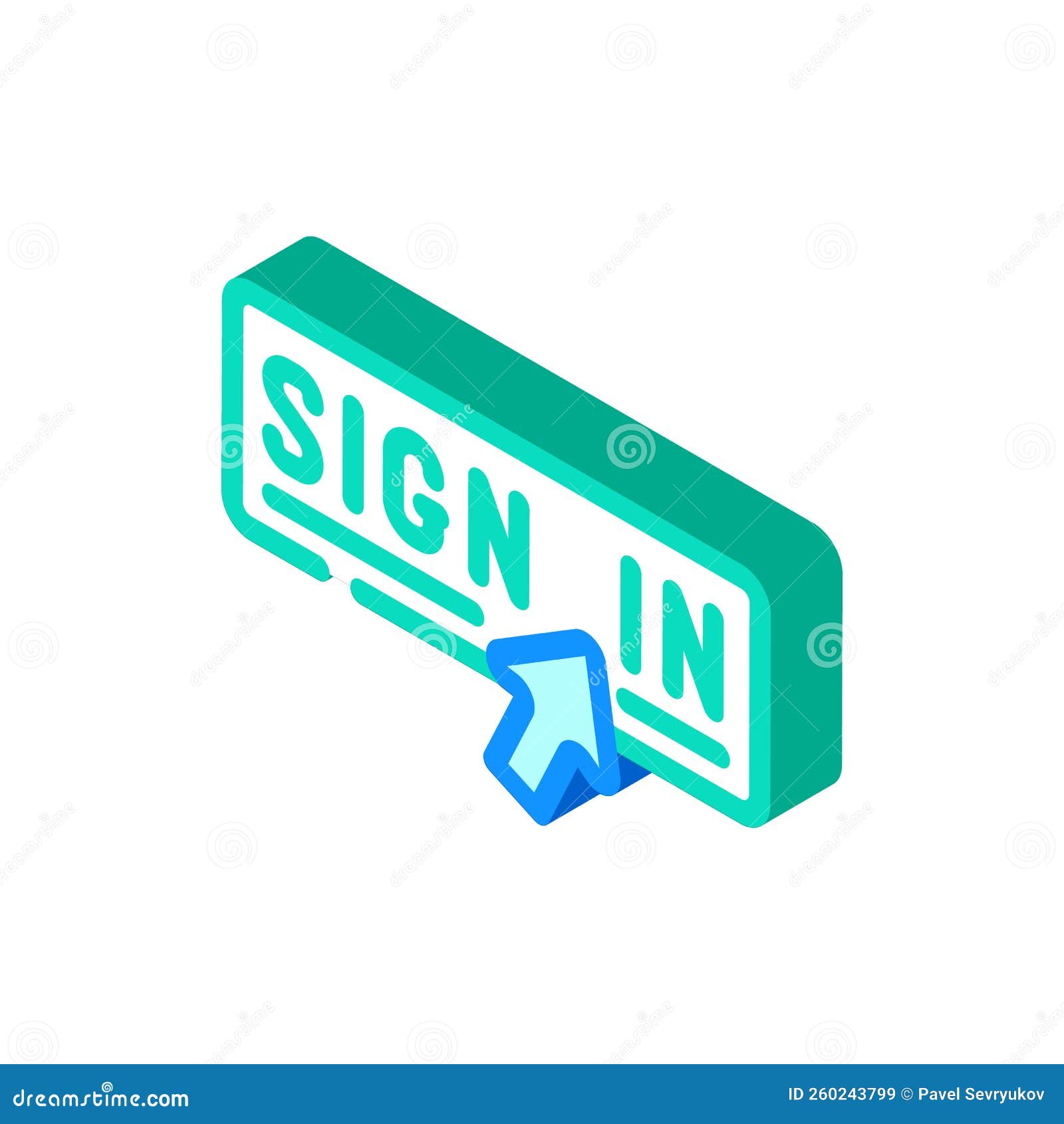 Sign in Registration Isometric Icon Vector Illustration Stock Vector ...