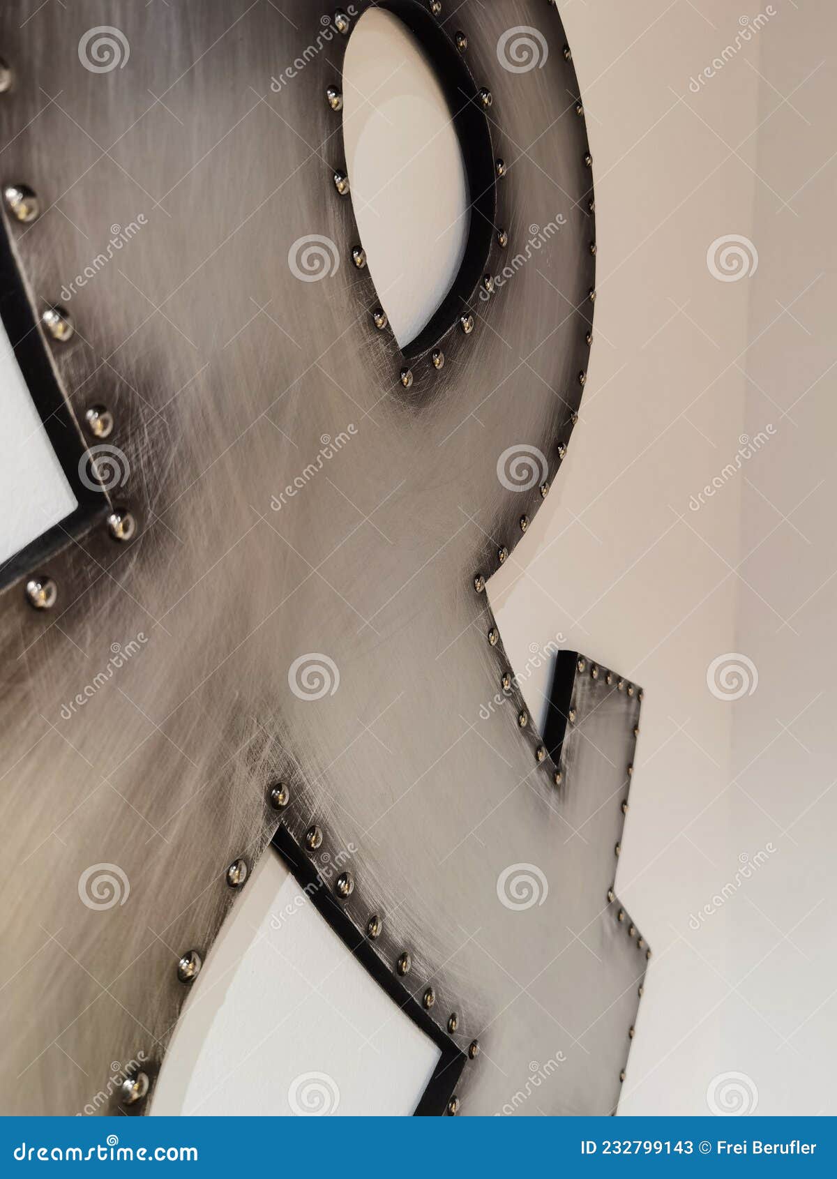 The Sign for and is Reinforced with Rivets Stock Image - Image of sign ...