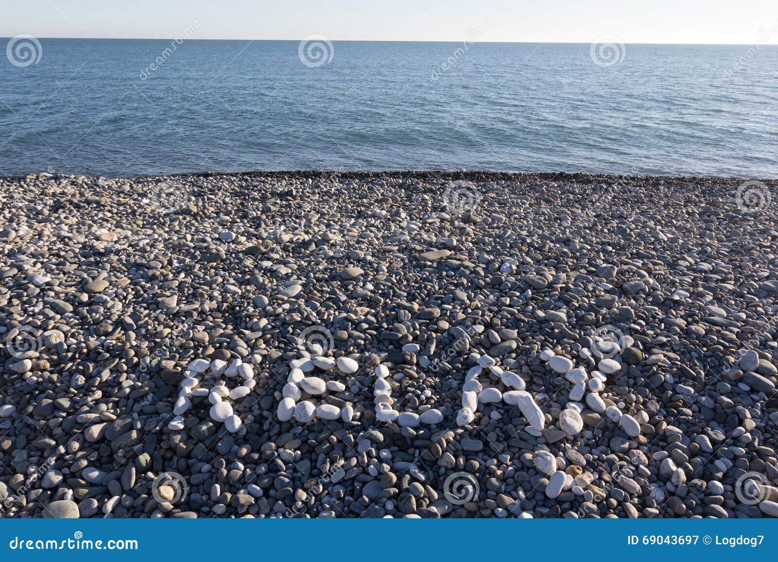 The Sign Relax Made from White Pebbles on Pebble Beach on the Se Stock ...