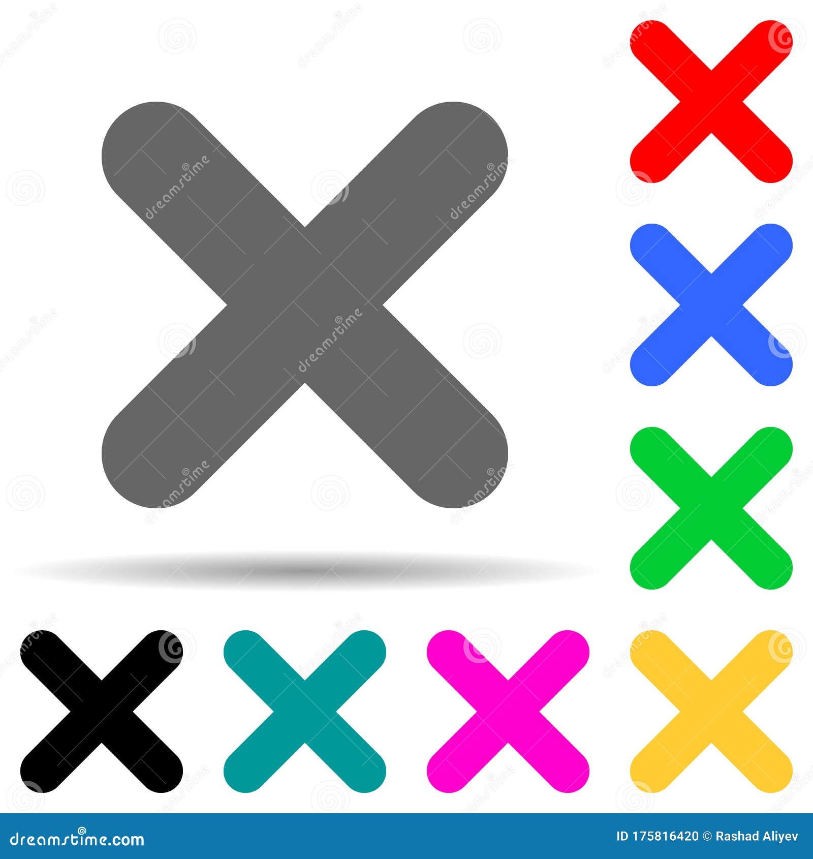 Sign Remove Multi Color Style Icon. Simple Thin Line, Outline Vector of Web Icons for Ui and Ux ...