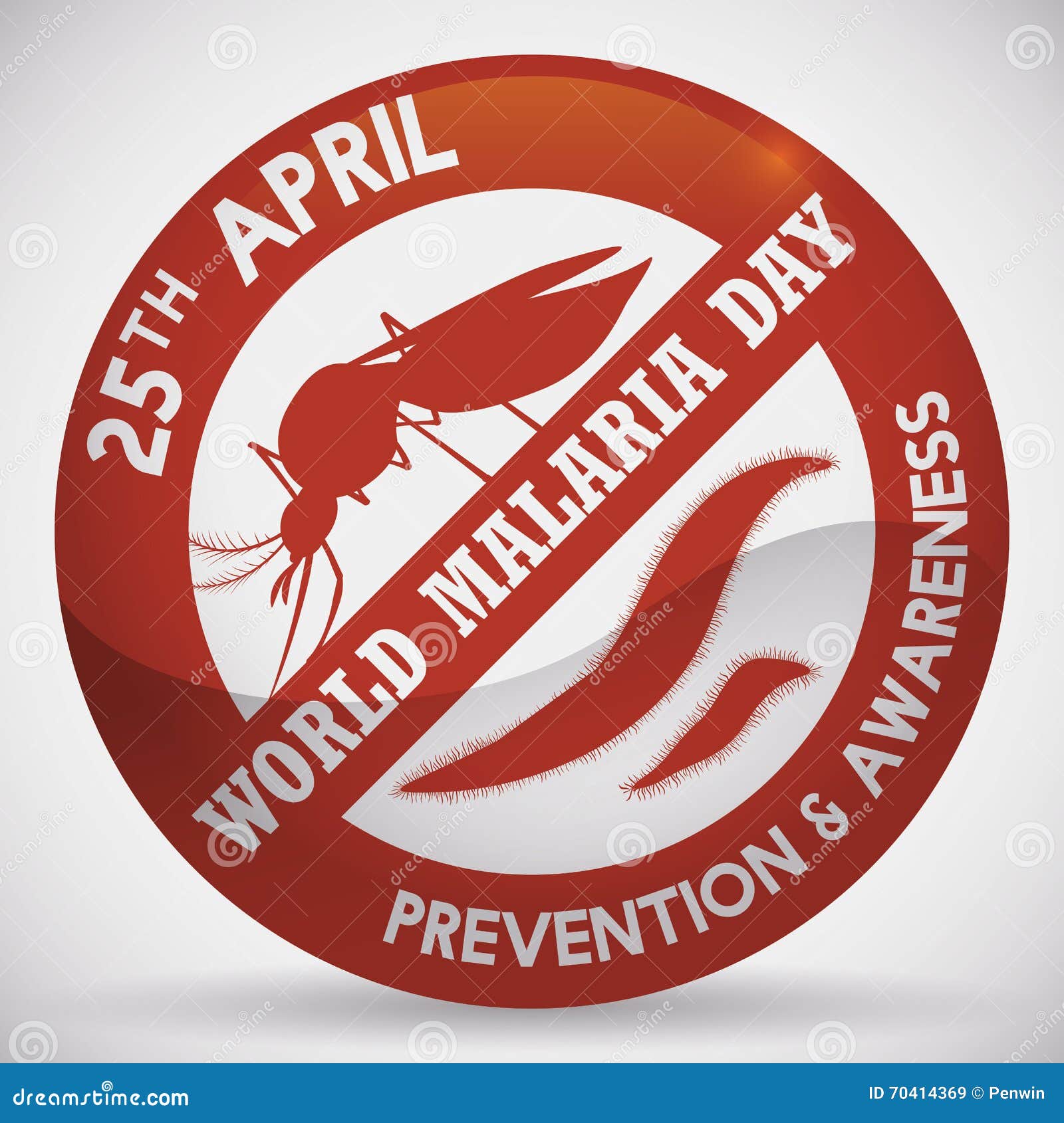 Sign with Representative Elements of Malaria in World Malaria Day ...